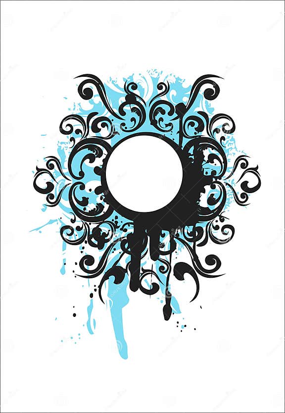 Blue decorative elements stock vector. Illustration of modern - 3283569