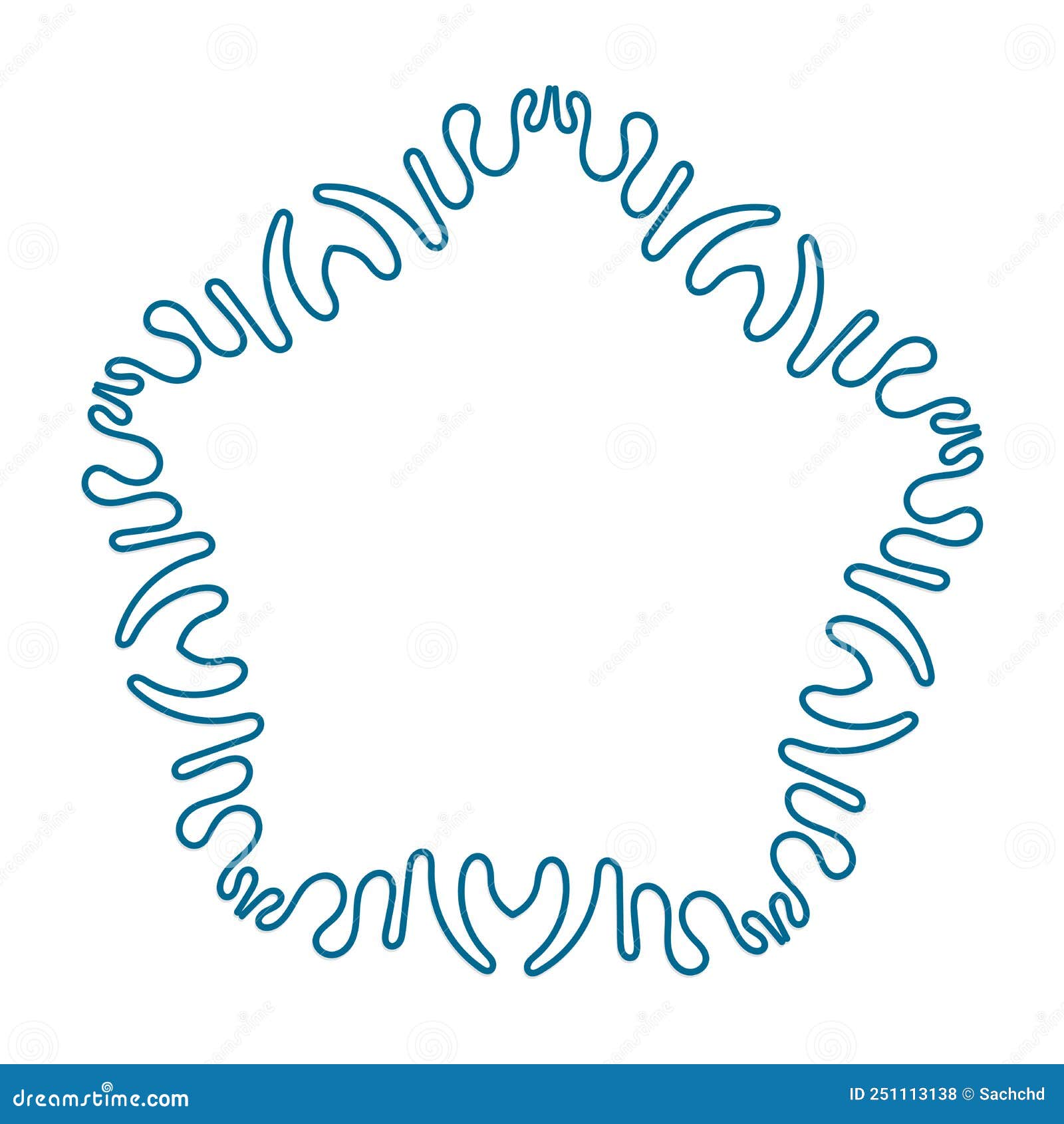 Blue Circle Frame Vector Background Stock Vector - Illustration of logo ...