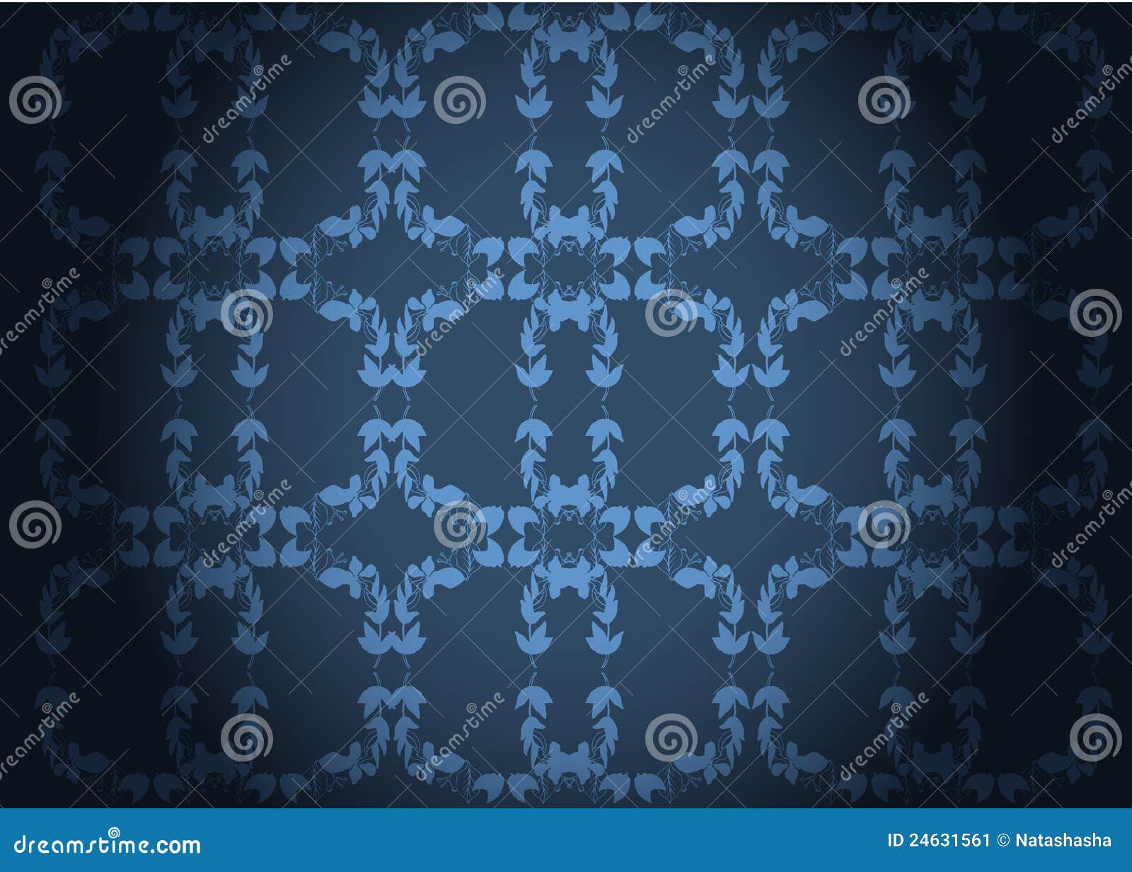 Blue decorative wallpaper stock vector. Illustration of tiled - 24631561