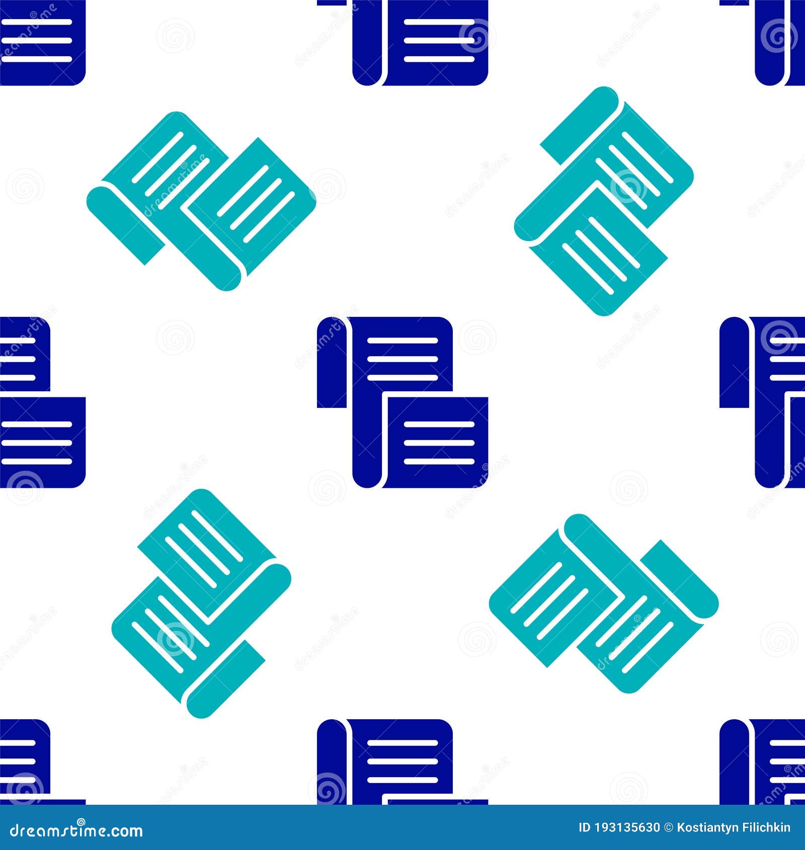 Blue Decree, Paper, Parchment, Scroll Icon Icon Isolated Seamless ...