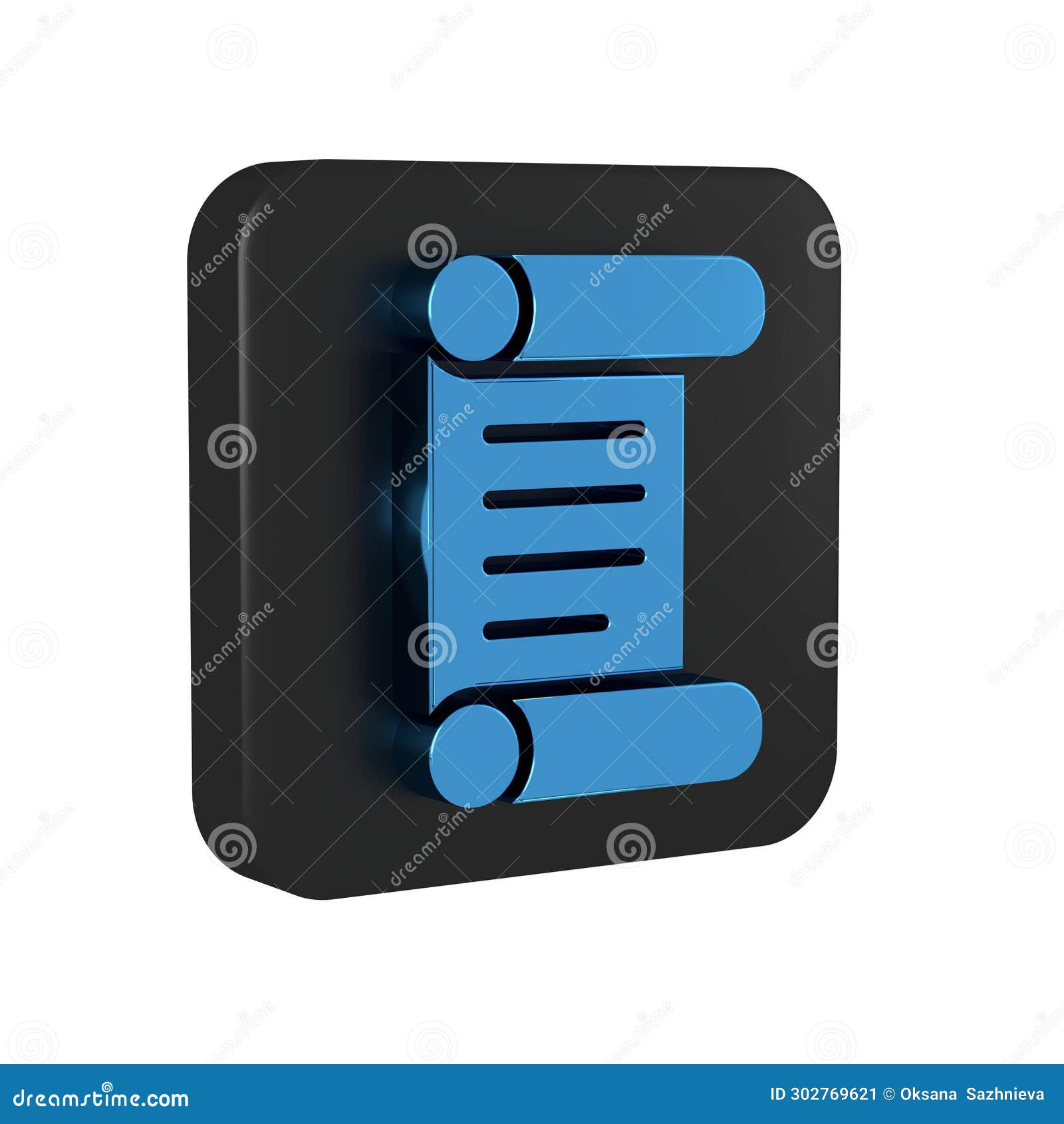 Blue Decree, Paper, Parchment, Scroll Icon Icon Isolated On Transparent ...