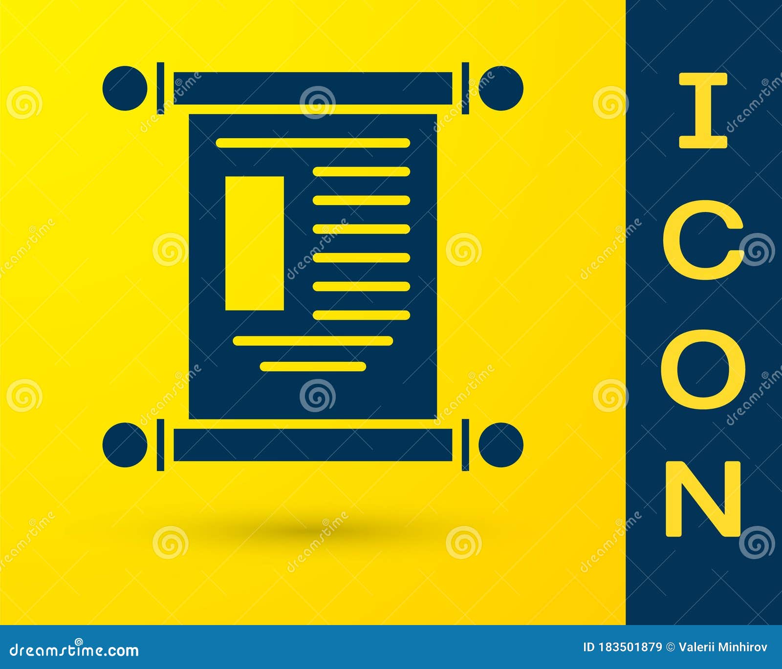 Blue Decree, Paper, Parchment, Scroll Icon Icon Isolated On Transparent ...