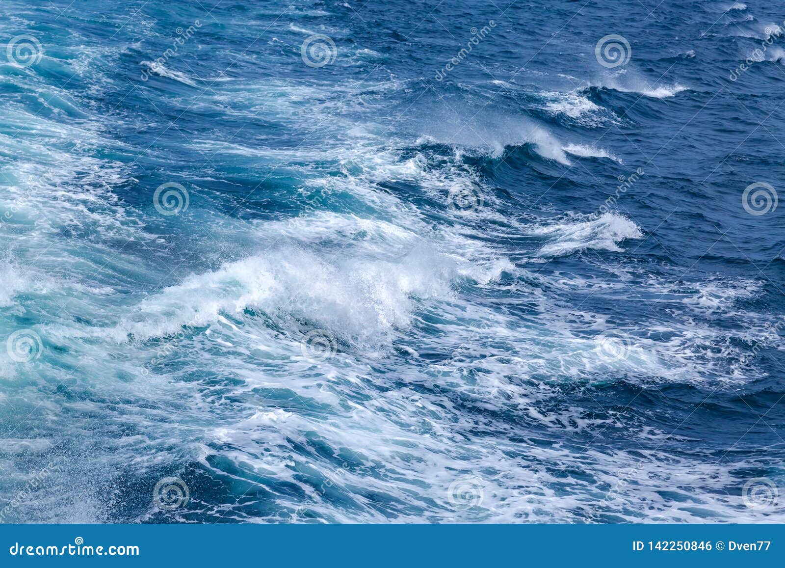 Blue Deep Water Of Andaman Sea. Wind And Waves. Abstract Texture Stock ...