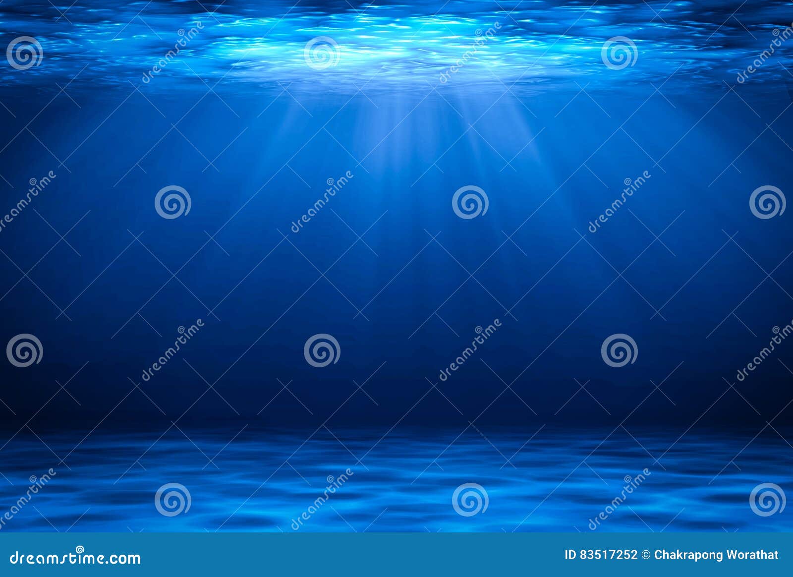 Blue Deep Water Horizontal Abstract Natural Background. Stock ...