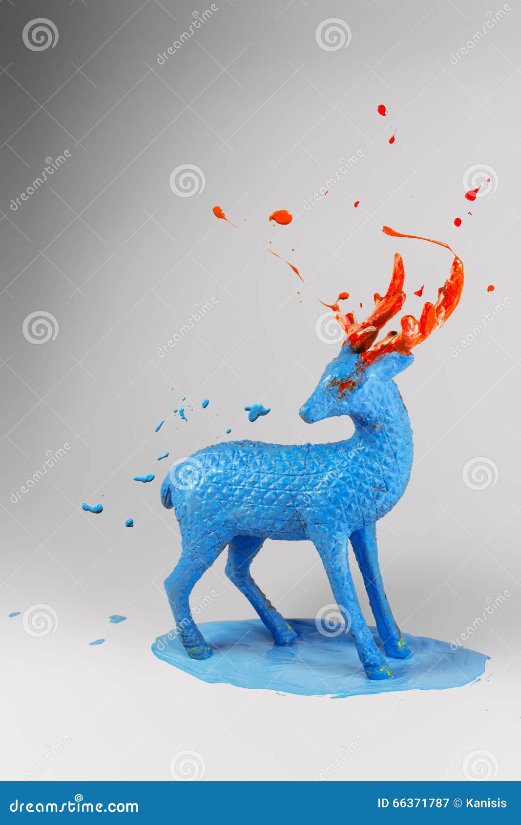 Blue Deer Antlers On Shield Icon Isolated On White Background. Hunting ...