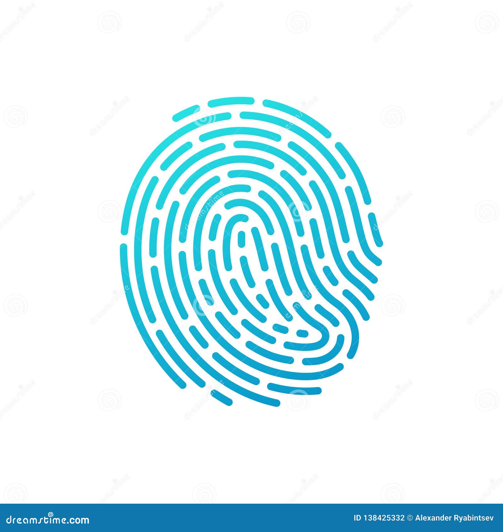 Fingerprint Detailed Modern Vector Icon Stock Vector - Illustration of ...
