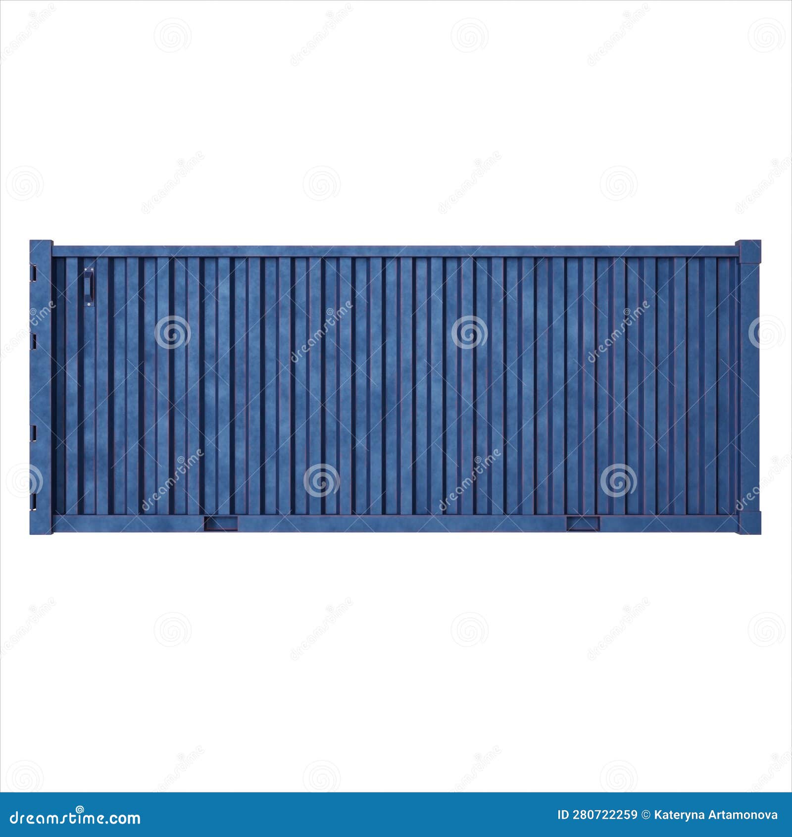 Blue Delivery Cargo Container. Shipping Container. Realistic 3D Render ...