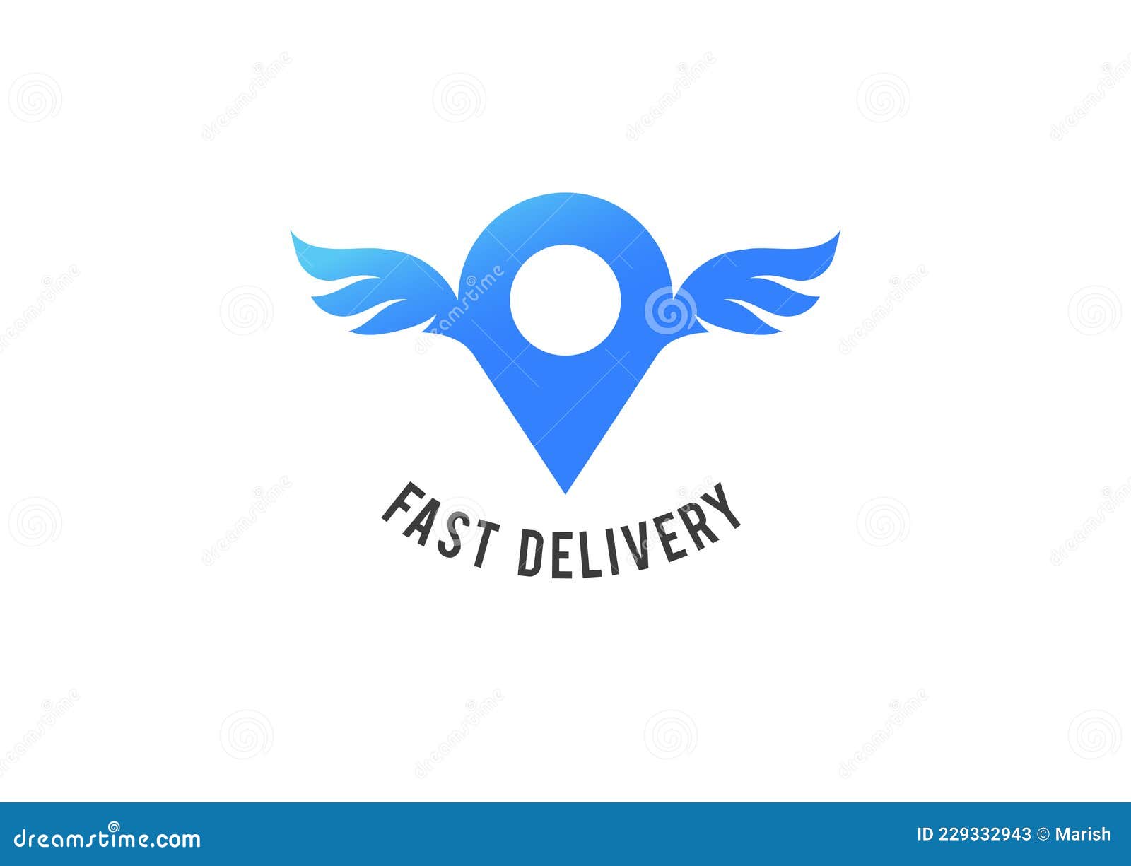 Blue Delivery Logo, Emblem and Icon Concept Design Stock Vector ...
