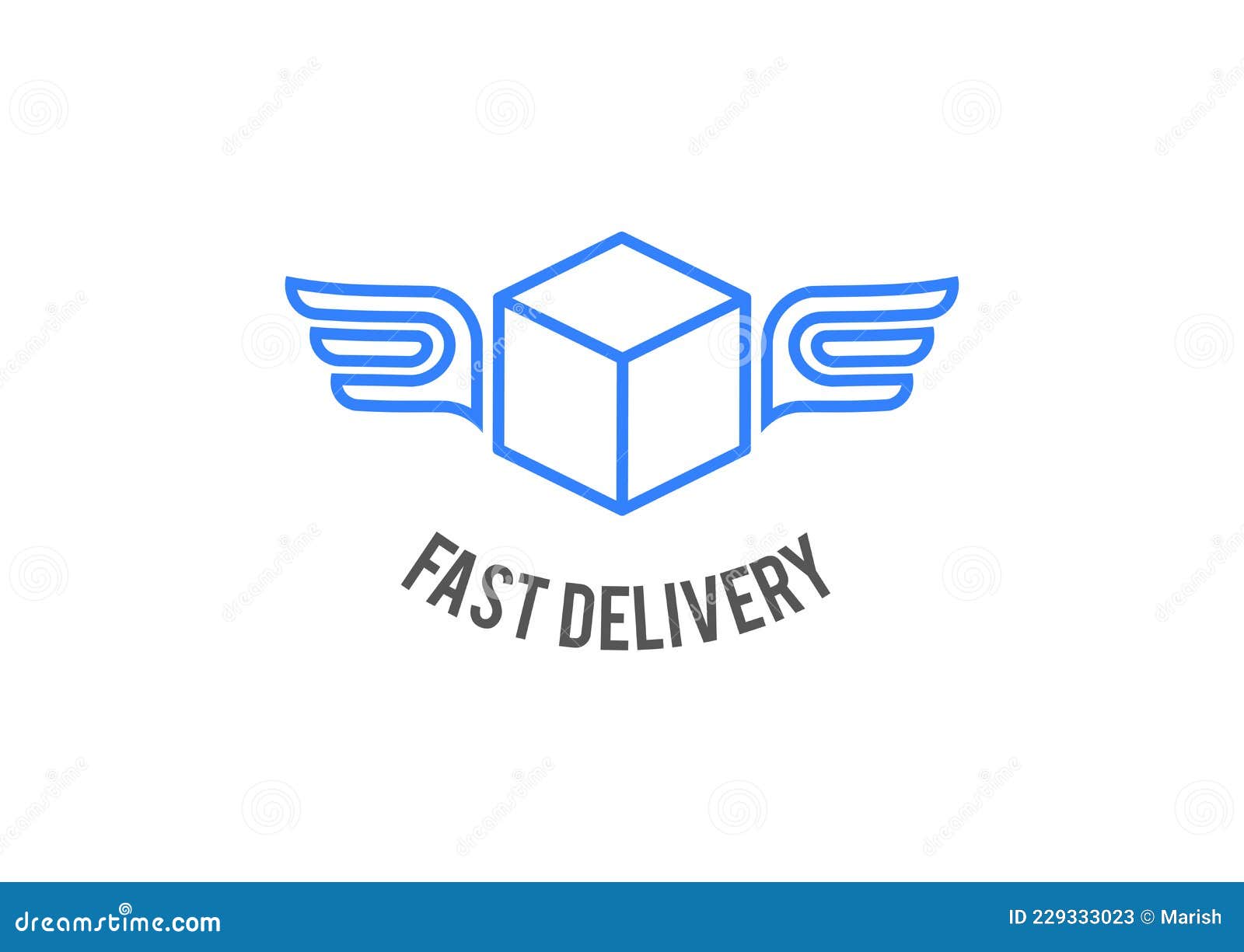 Blue Delivery Logo, Emblem and Icon Concept Design Stock Vector ...