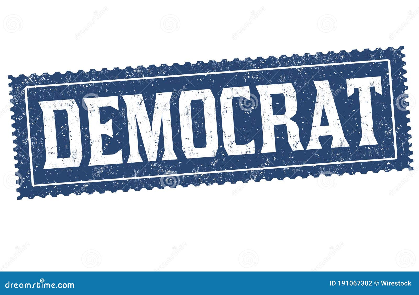 Blue Democrat Grunge Stamp Isolated on a White Background Stock ...
