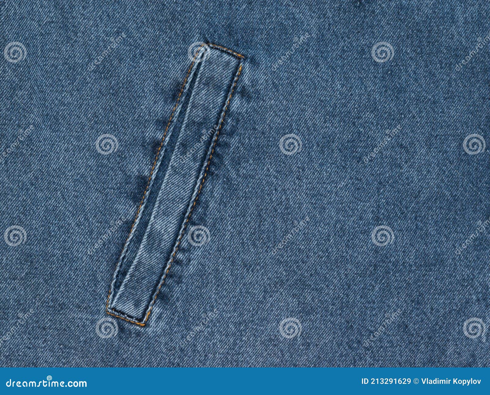 Blue Denim Background with a Sewn-in Inside Pocket Stock Image - Image ...