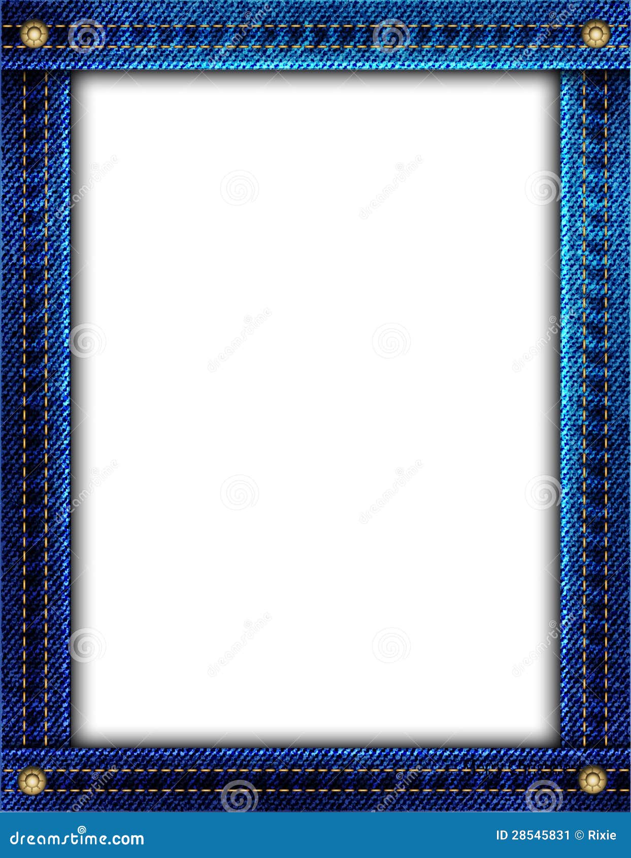 Blue denim frame stock vector. Illustration of classic - 28545831