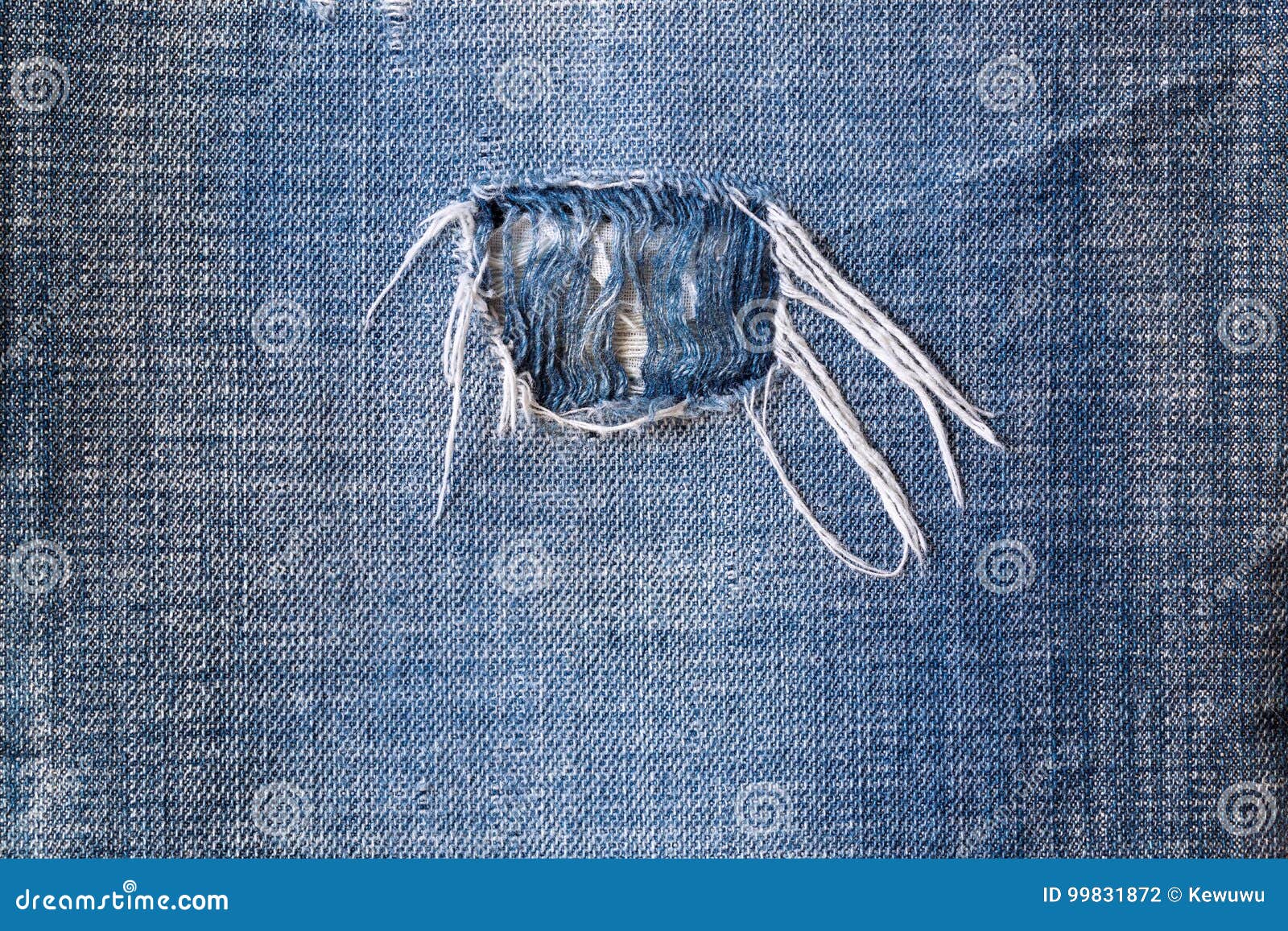 Blue Denim Jeans Textile with Distressed Texture Pattern, a Wo Stock ...