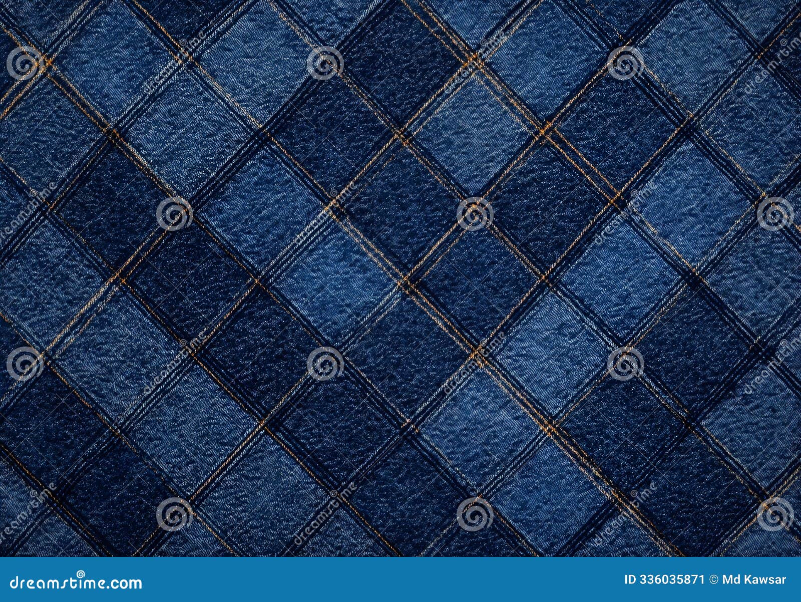 Blue Denim Plaid Texture Background Stock Illustration - Illustration ...