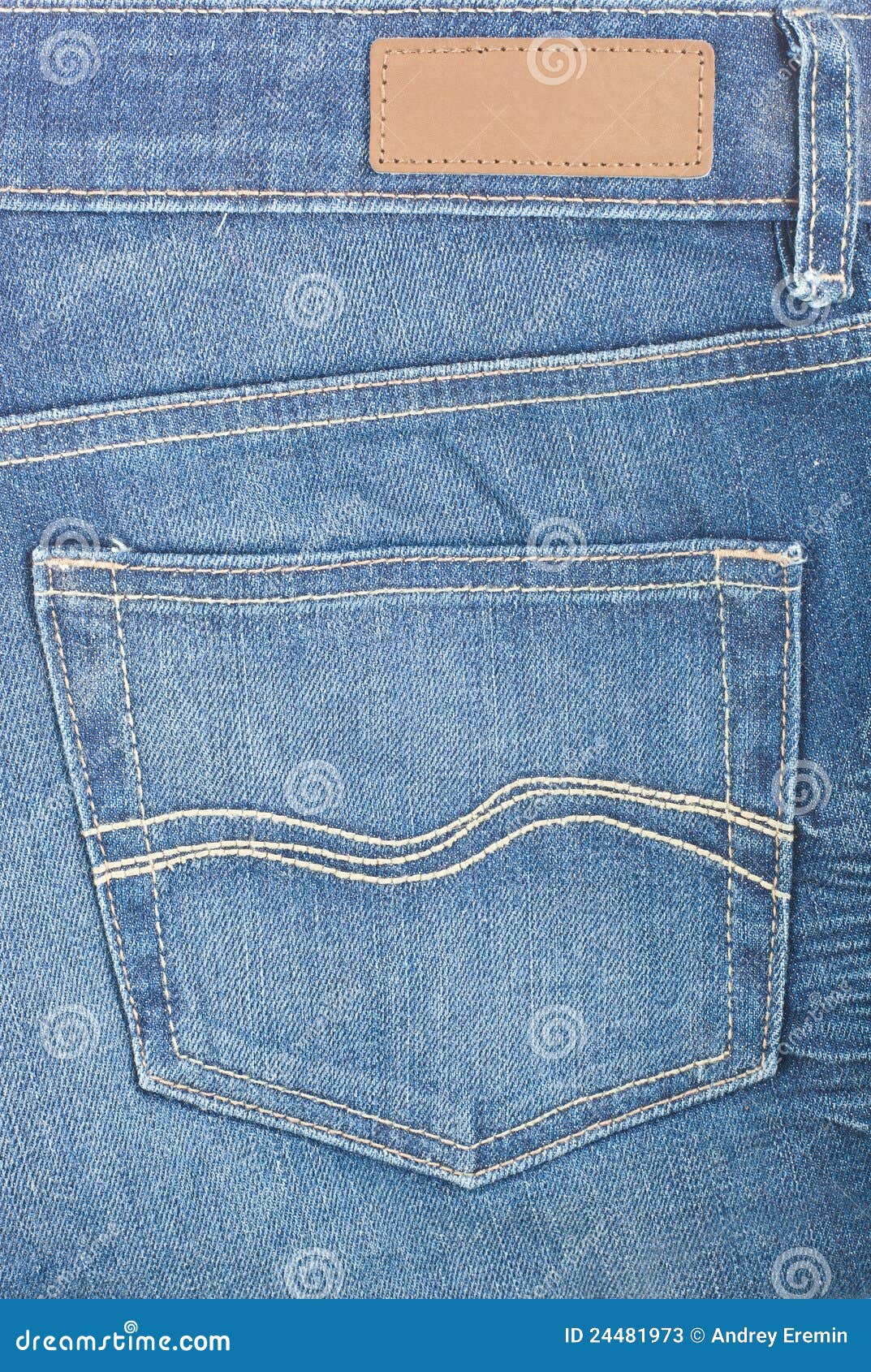 Blue Denim with Pocket and Label Stock Image - Image of metal, abstract ...