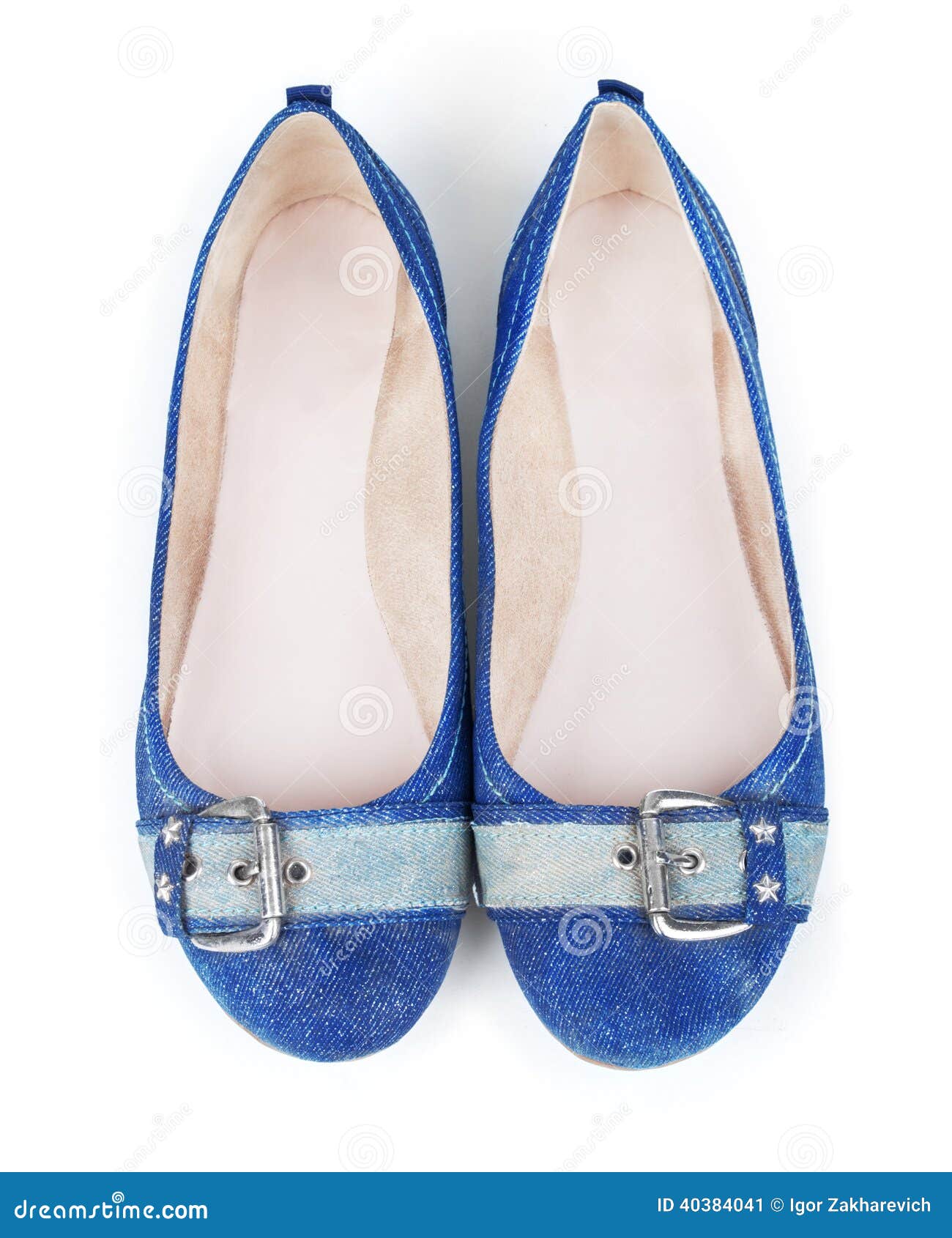 Blue denim shoes stock image. Image of fashion, studio - 40384041