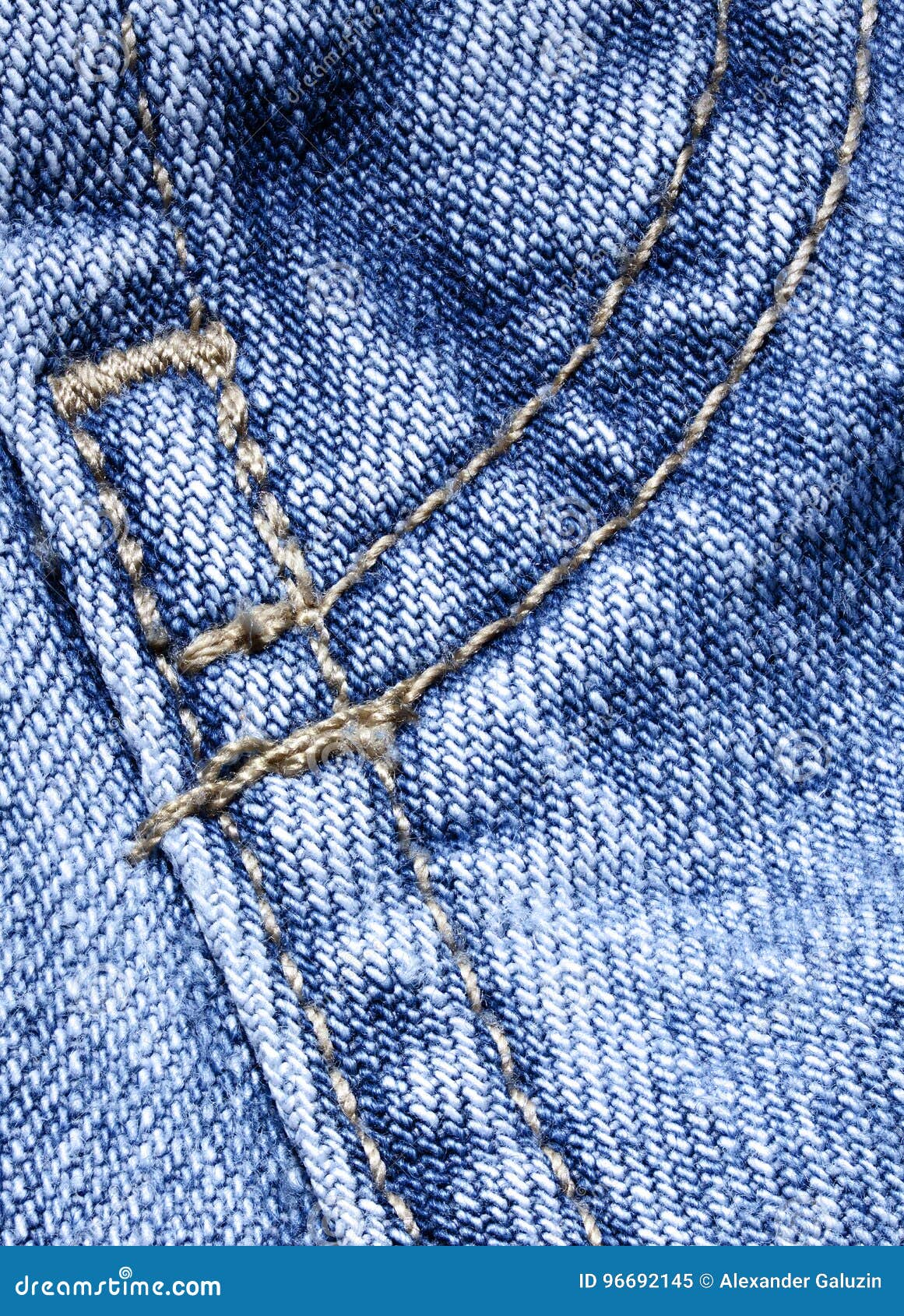 Blue denim with stitching stock image. Image of texture - 96692145