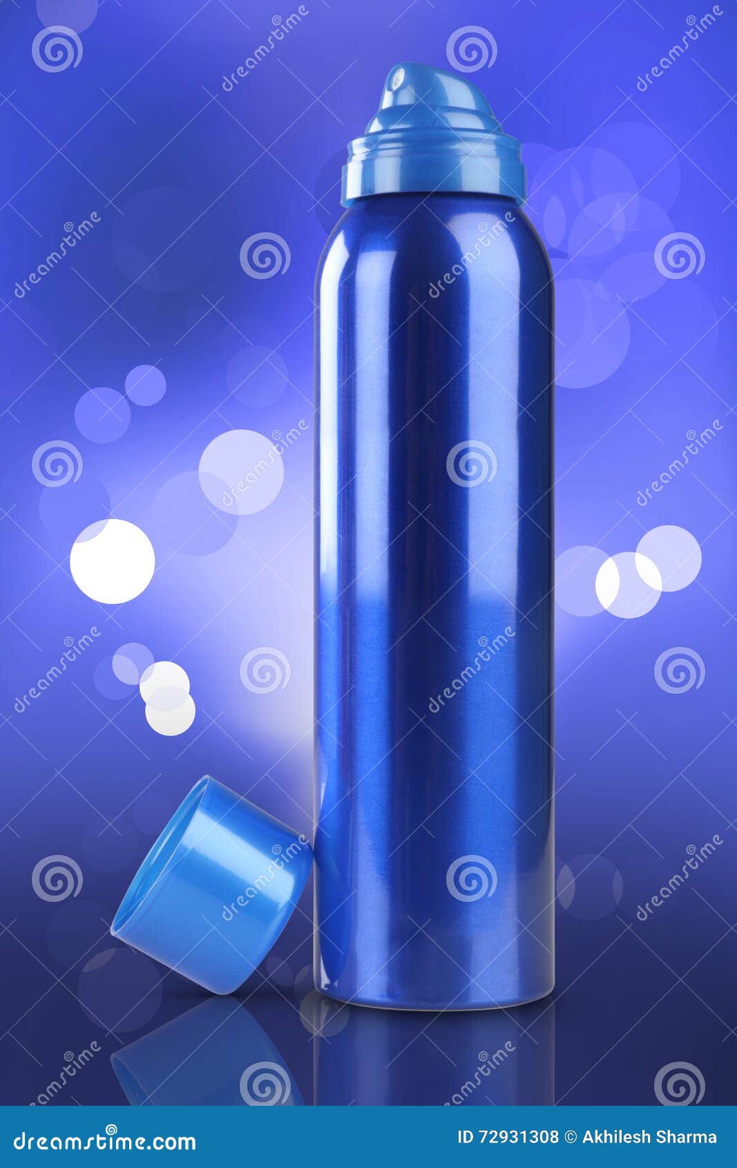 Blue Deodorant Perfume Can or Bottle Stock Photo - Image of deodorant ...