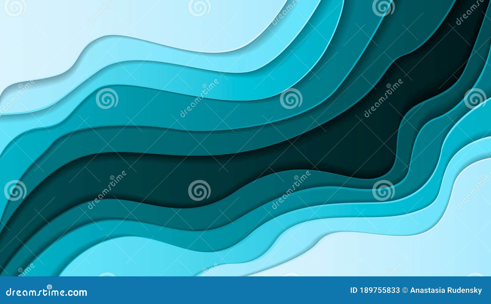 Blue depth stock vector. Illustration of decoration - 189755833