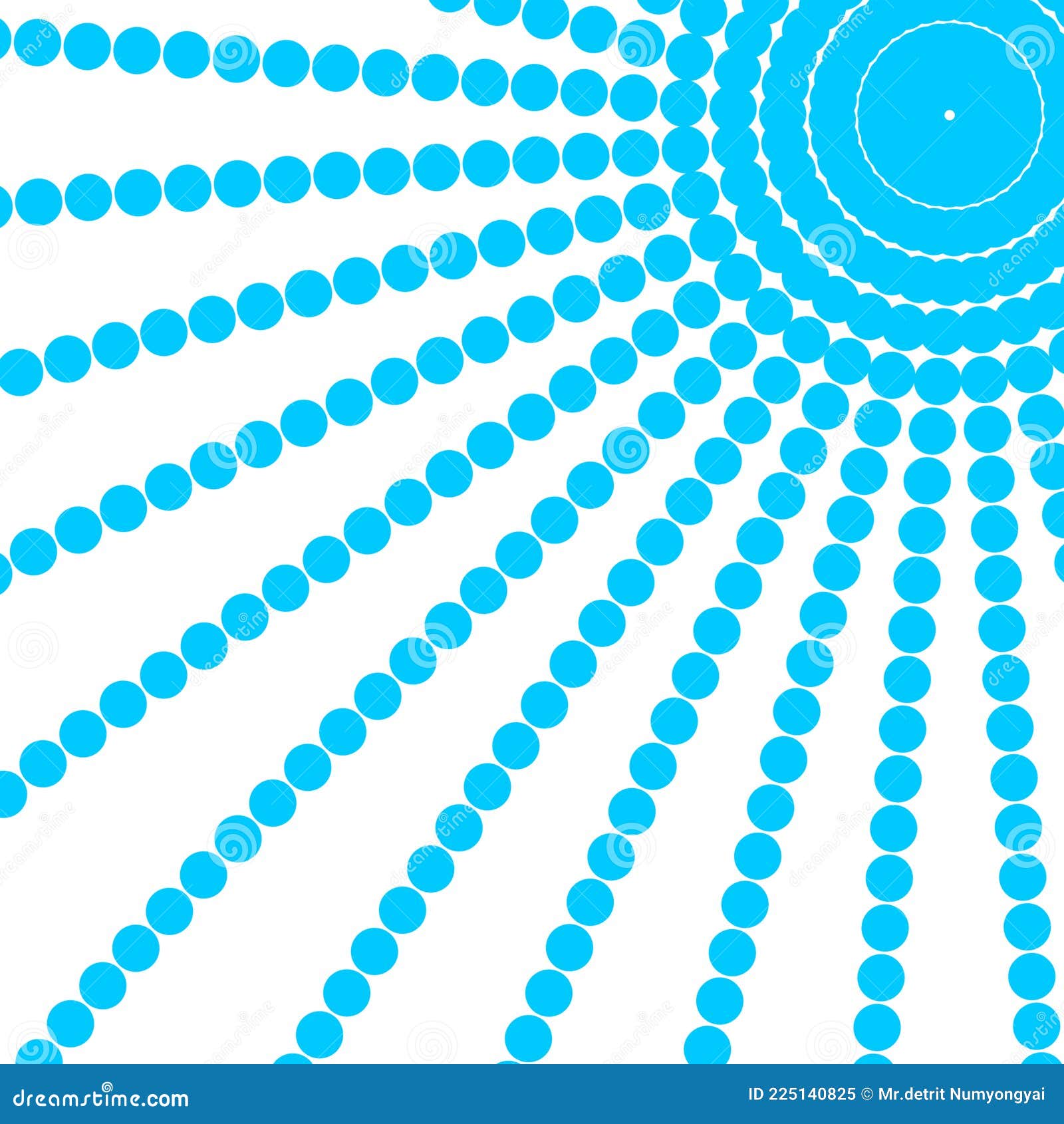 Blue Design Dot Circle Elements Upper Right Hand Corner Pattern ...