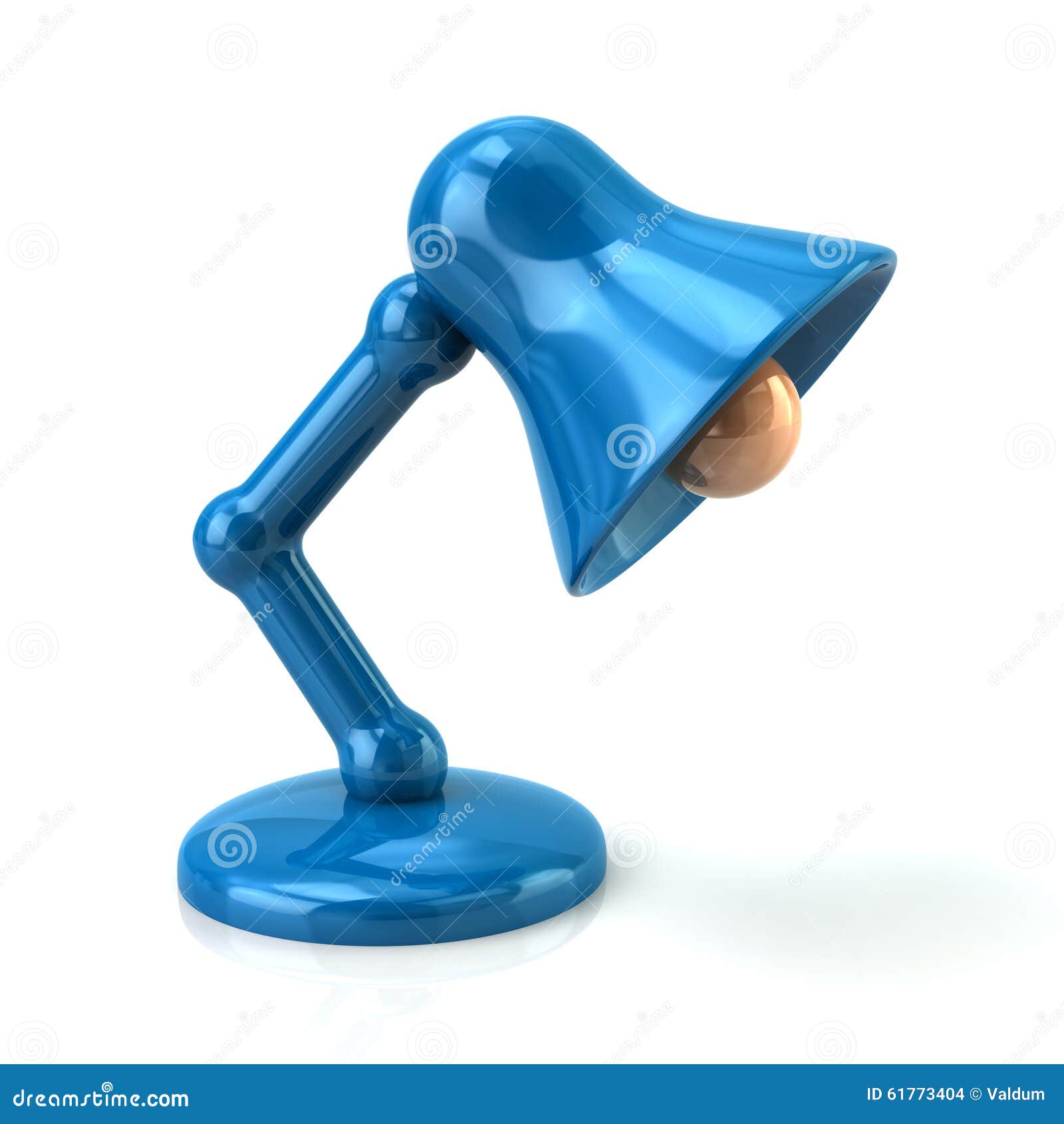 Blue desk lamp stock illustration. Illustration of desk - 61773404