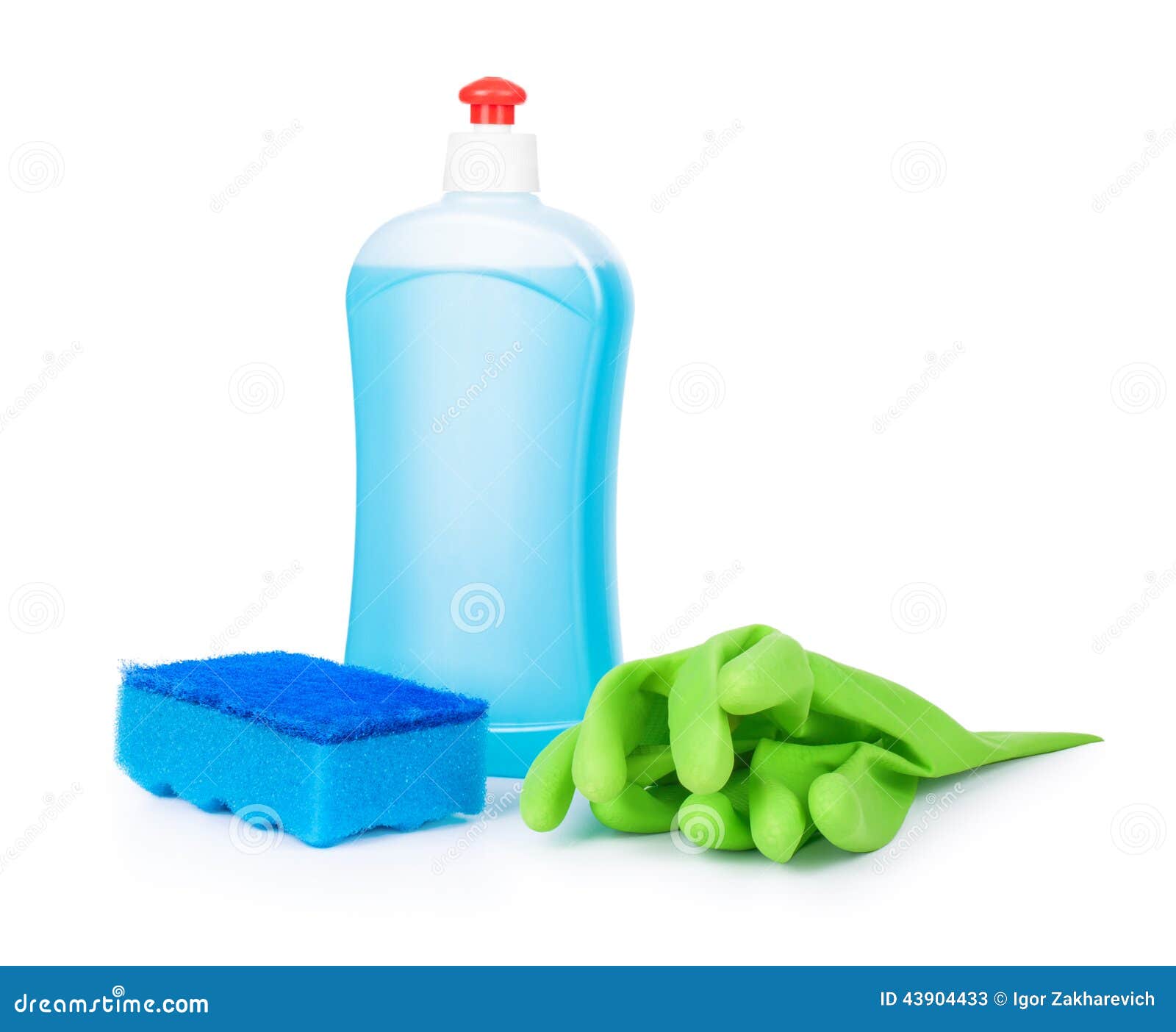 Blue Detergent And Blue Sponge On Royalty-Free Stock Photography ...