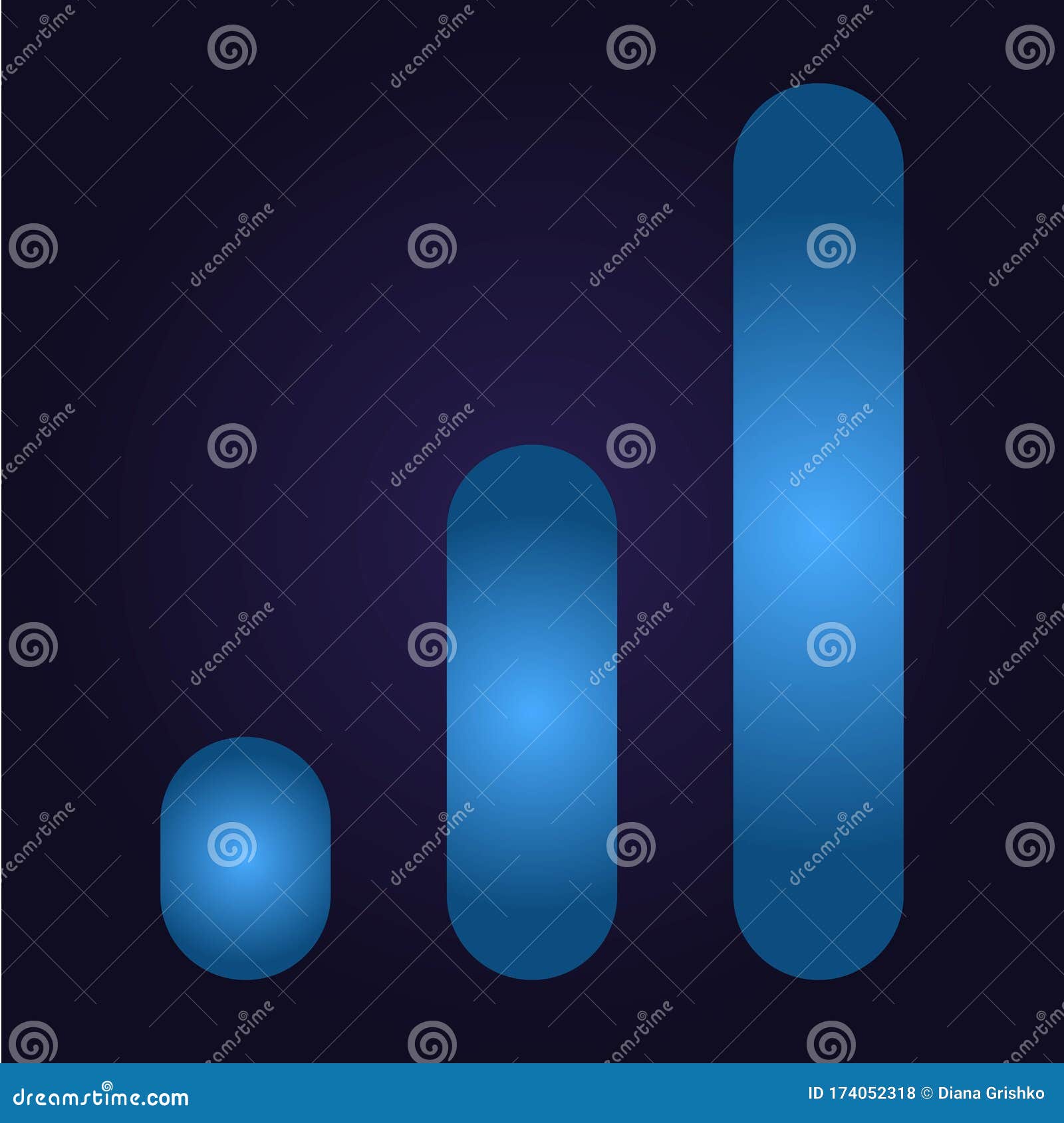 Blue Diagram Chart Infographic for Business Blue Vector Illustration ...