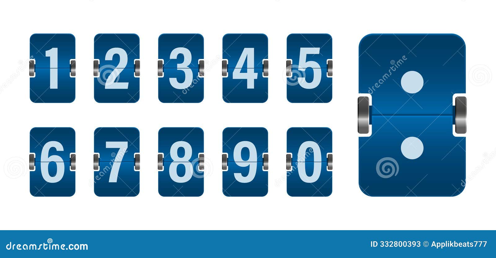 Blue Dial Score. Display Dial Collection Stock Vector - Illustration of ...