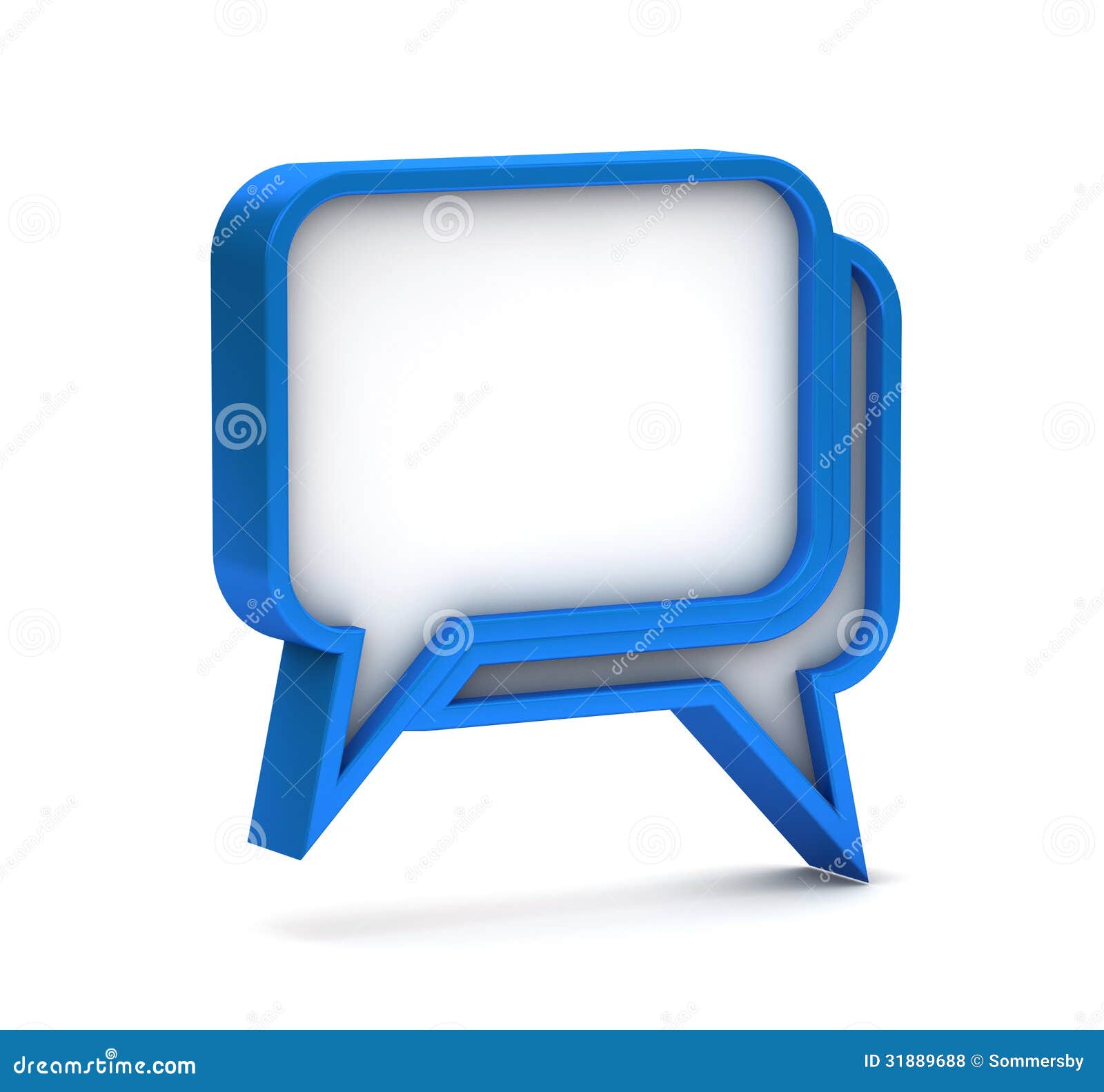 Blue dialog icon stock illustration. Illustration of discussion - 31889688