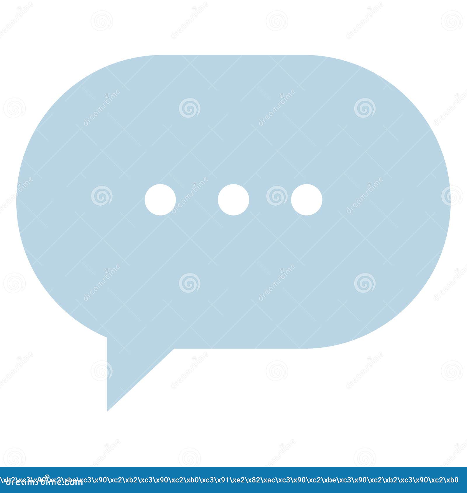 Blue Dialogue Icon. Flat Vector Illustration Isolated. Stock Vector ...