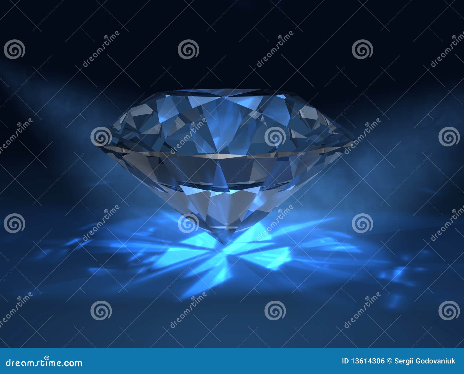 Blue diamond stock illustration. Illustration of color - 13614306