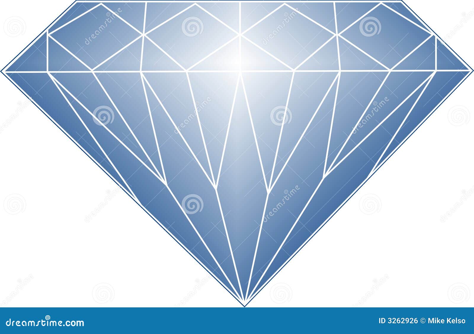Blue Diamond stock vector. Illustration of diamond, glass - 3262926