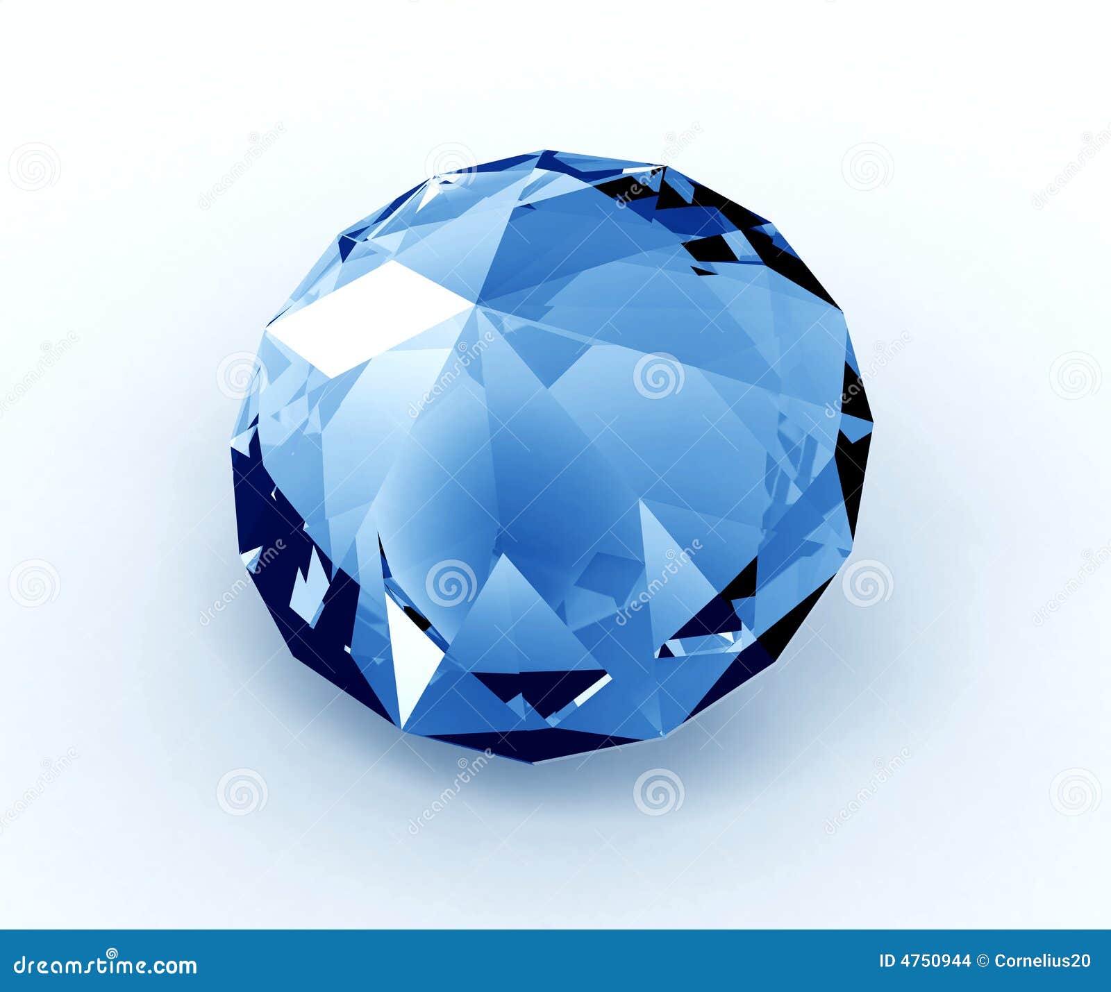 Blue diamond stock illustration. Illustration of glow - 4750944