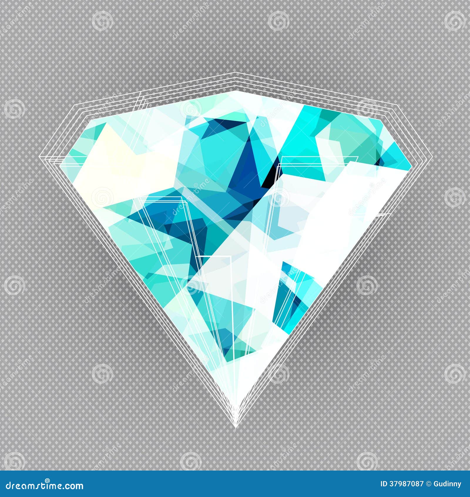 Blue Diamond Background with Blue Seamless Texture Stock Vector ...