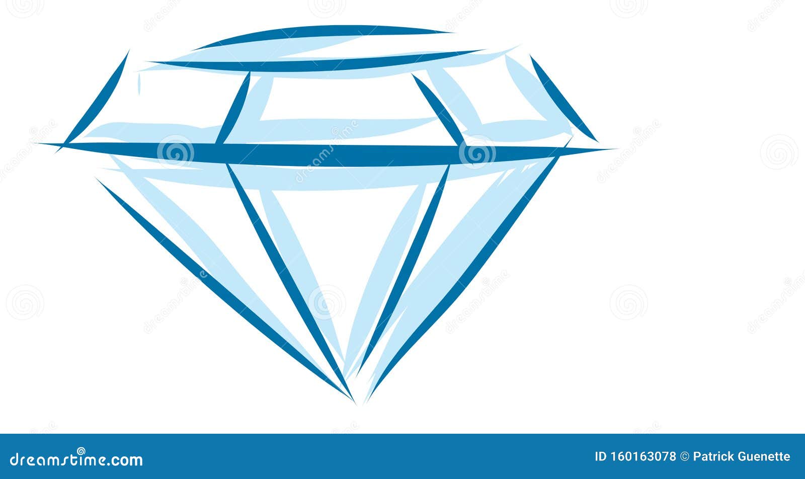 Blue Diamonds Drawing