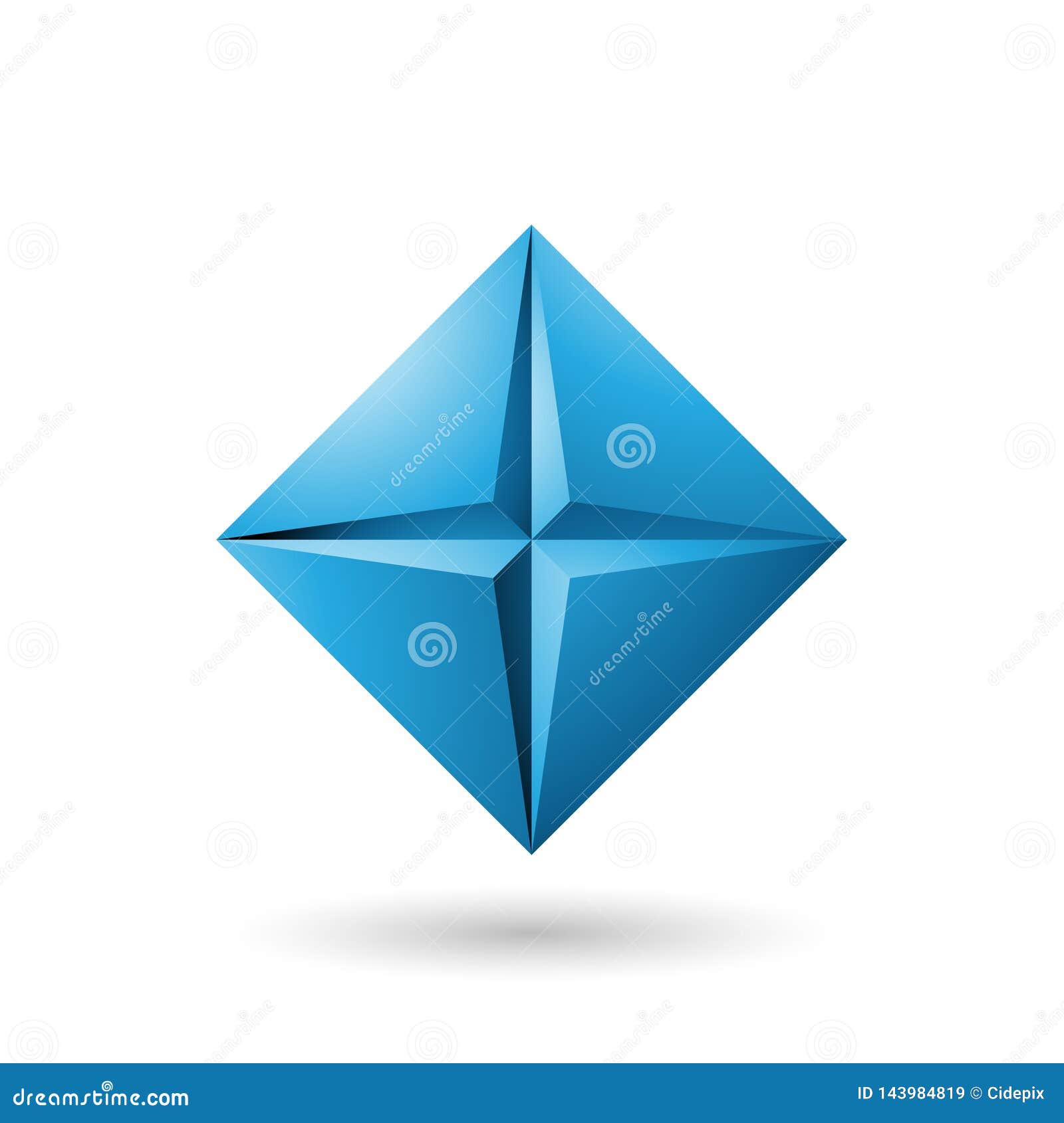 Blue Diamond Shape Logo