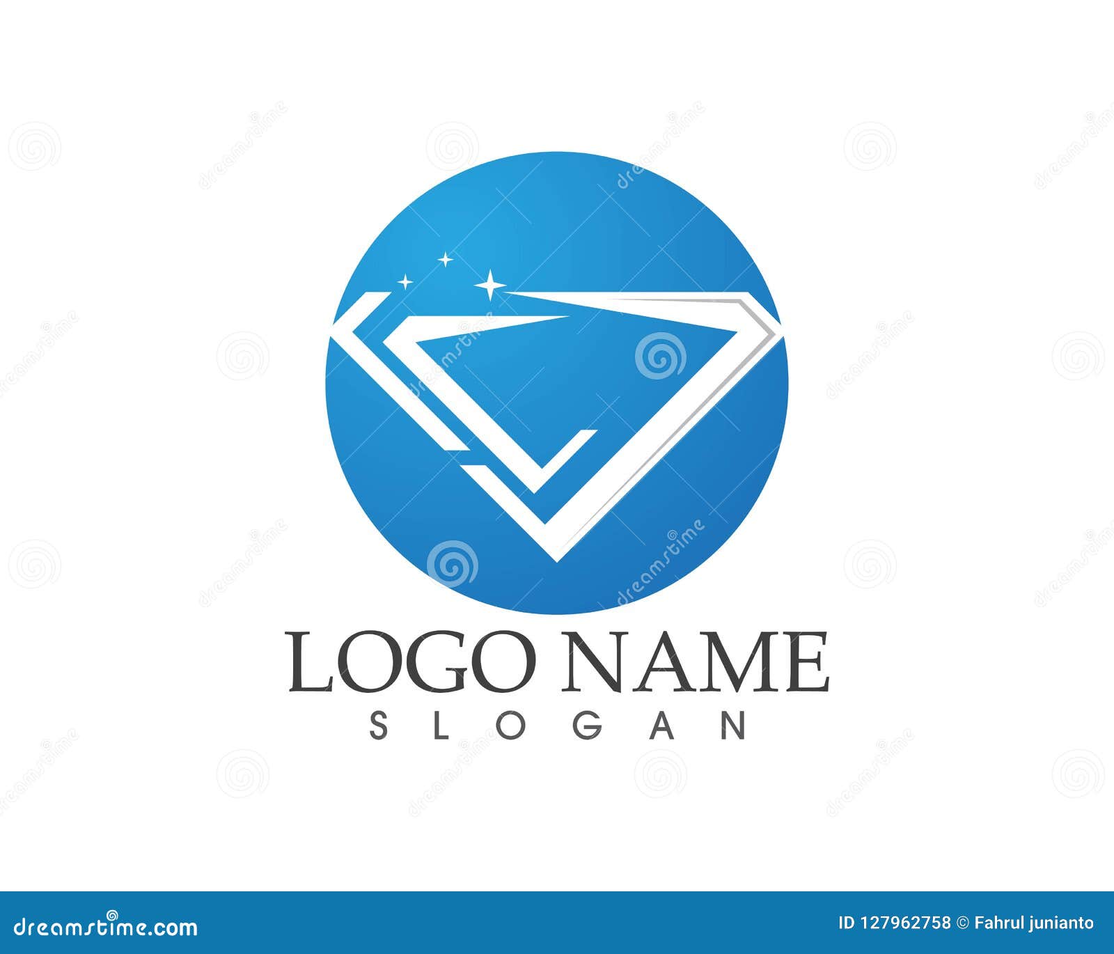 Blue Diamond Logo Design Concept Stock Vector - Illustration of design ...