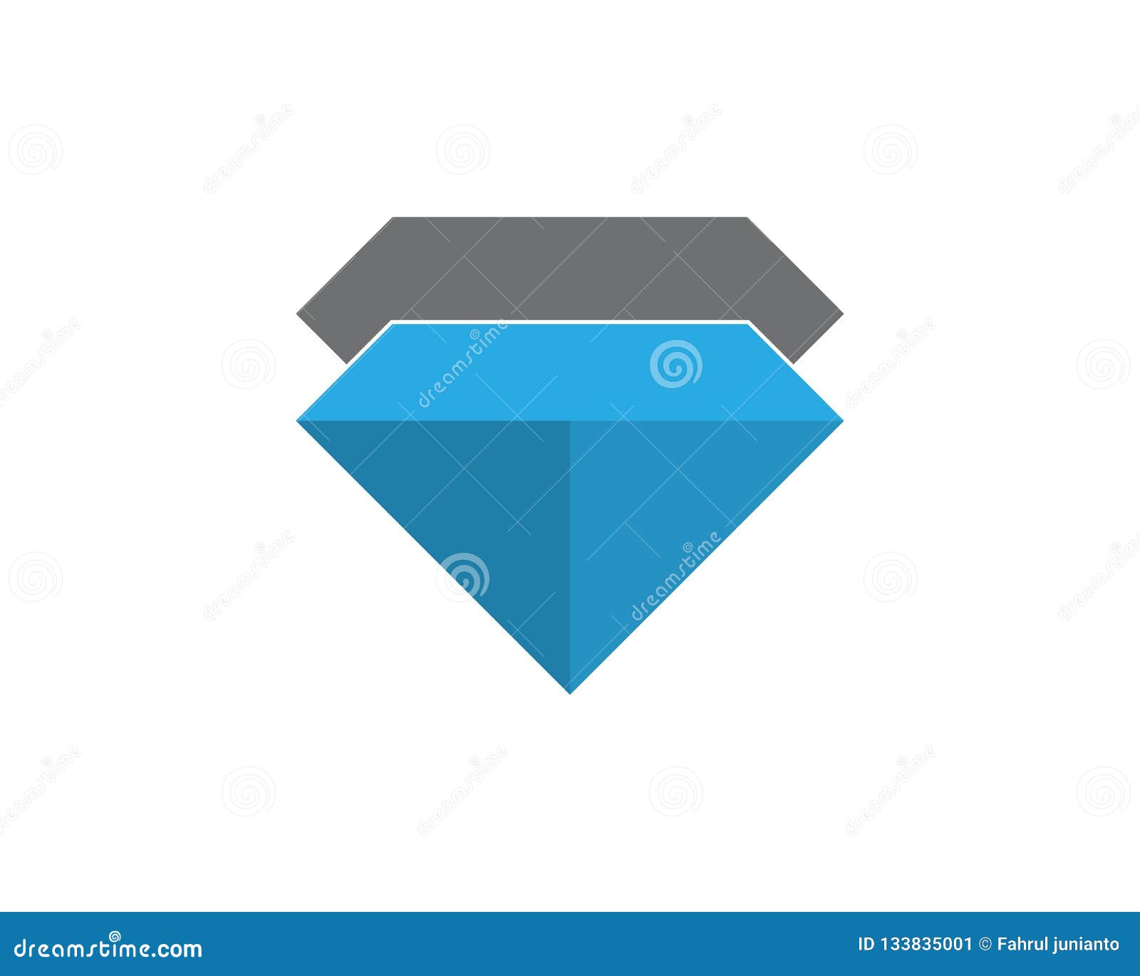 Blue diamond logo template stock vector. Illustration of precious ...