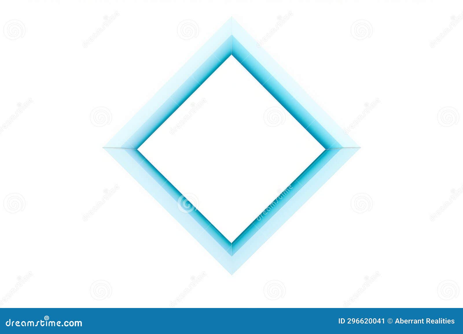 A Blue Diamond Shape on a White Background Stock Image - Image of shiny ...