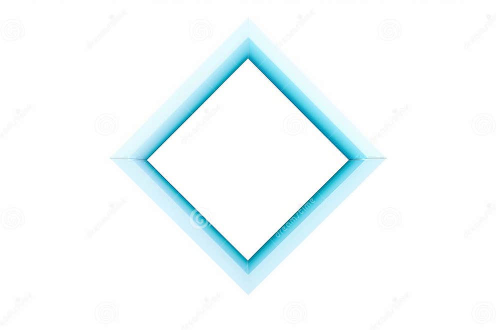 A Blue Diamond Shape on a White Background Stock Image - Image of shiny ...