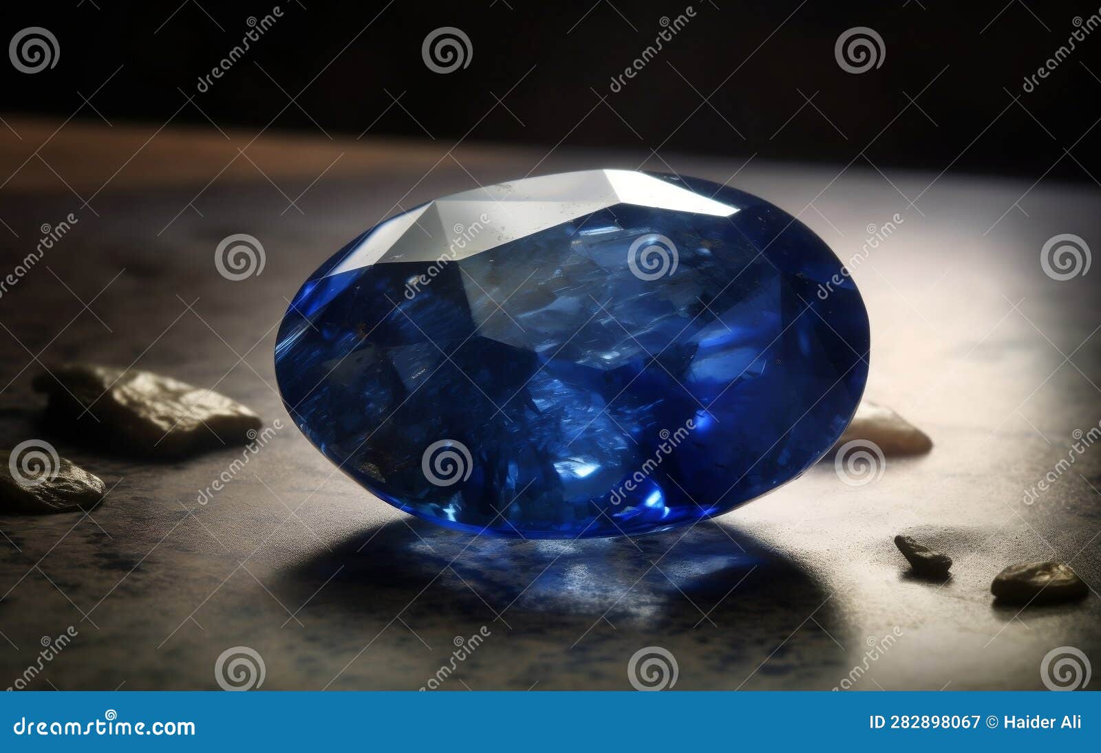 A Blue Diamond Sitting on Top of a Table. Generative AI Stock ...