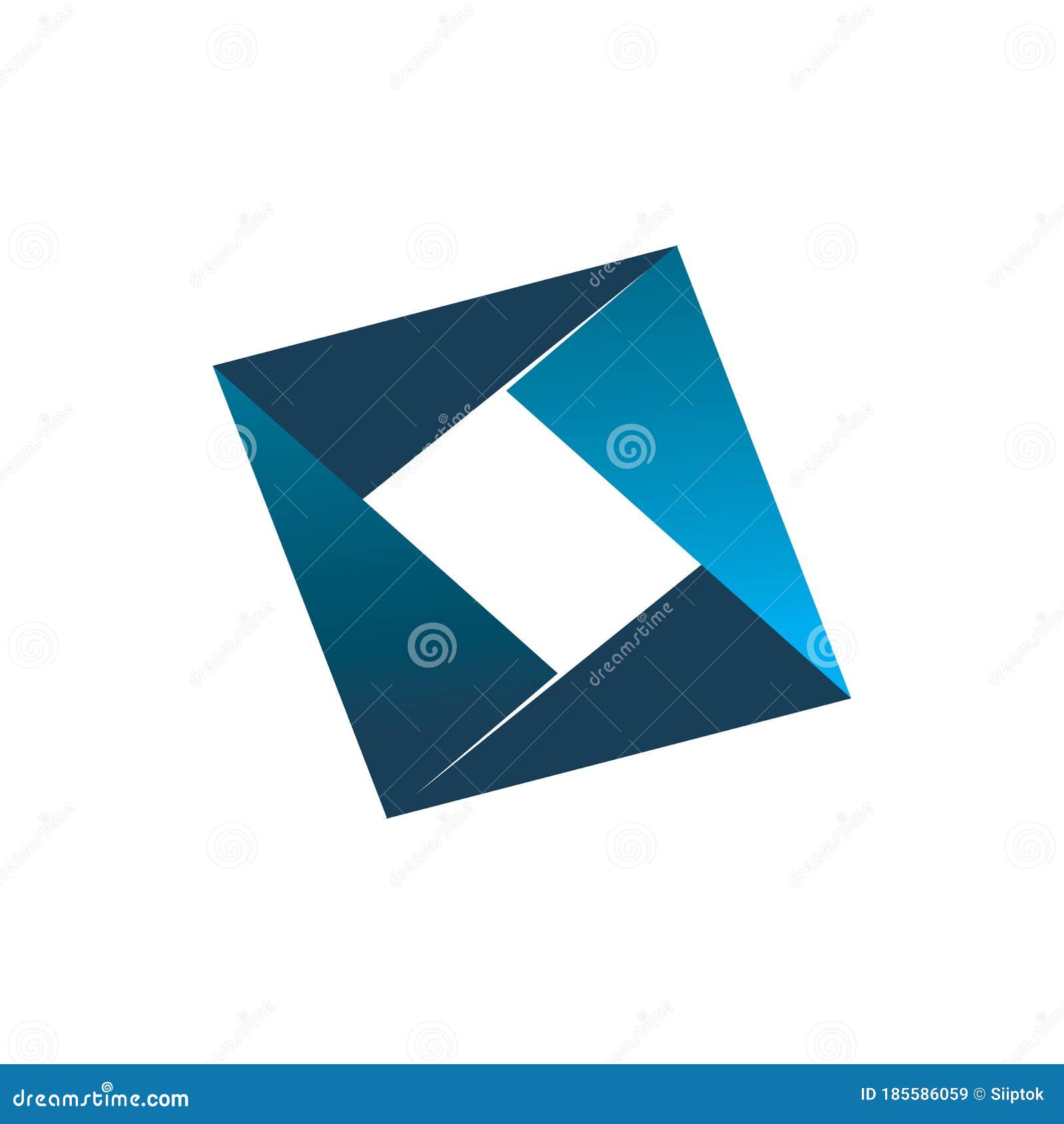 Blue Diamond Triangle Group Shape Logo Design Stock Illustration ...