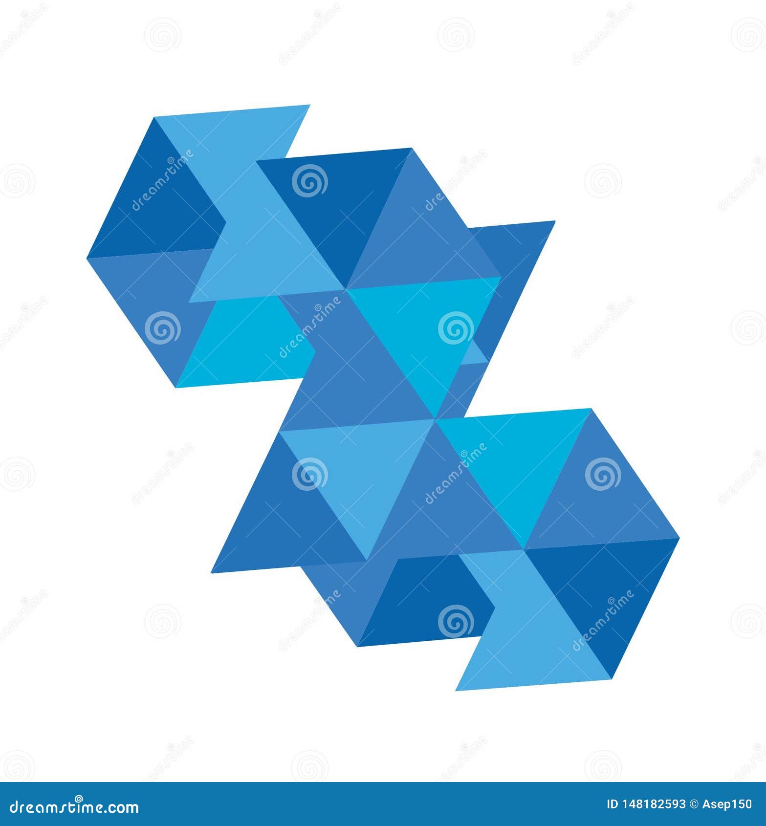 Blue Diamond Vector Illustration and Logo Stock Vector - Illustration ...