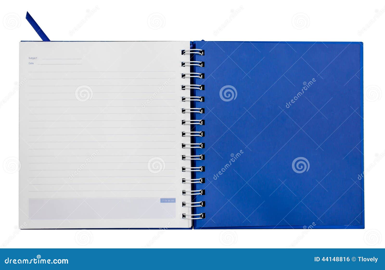 Blue Diary Book Isolated Background Stock Photo - Image of desk, blank ...