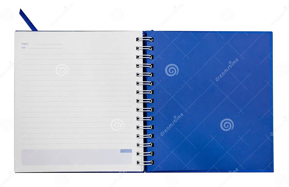Blue Diary Book Isolated Background Stock Photo - Image of desk, blank ...