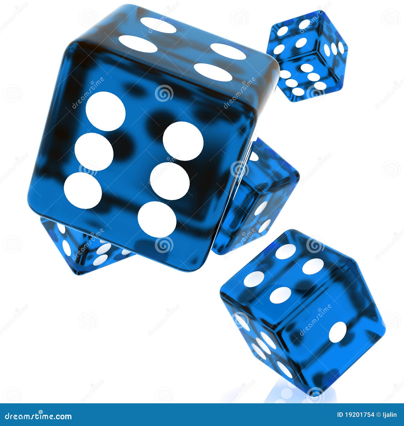 Blue Rolling Dice