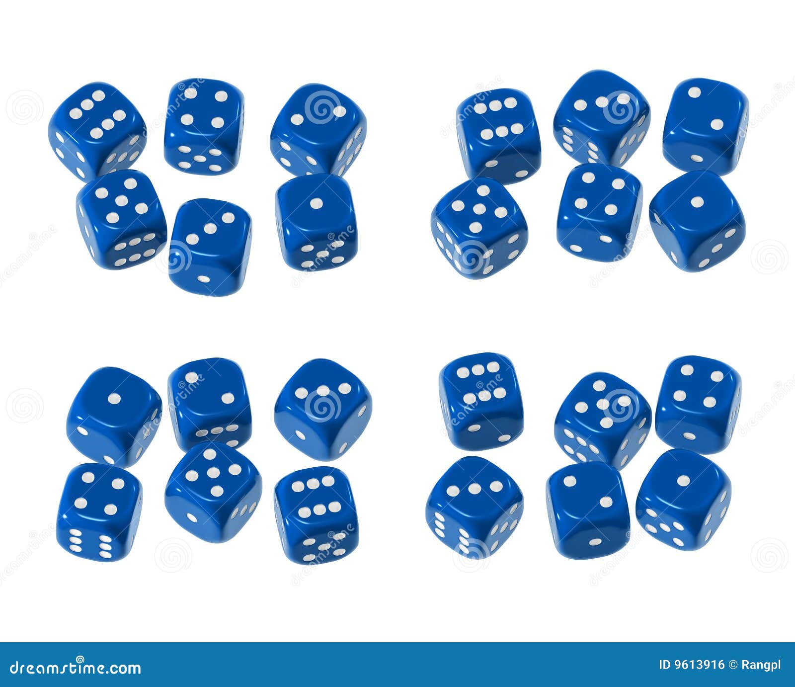 Blue dice stock illustration. Illustration of luck, blue - 9613916
