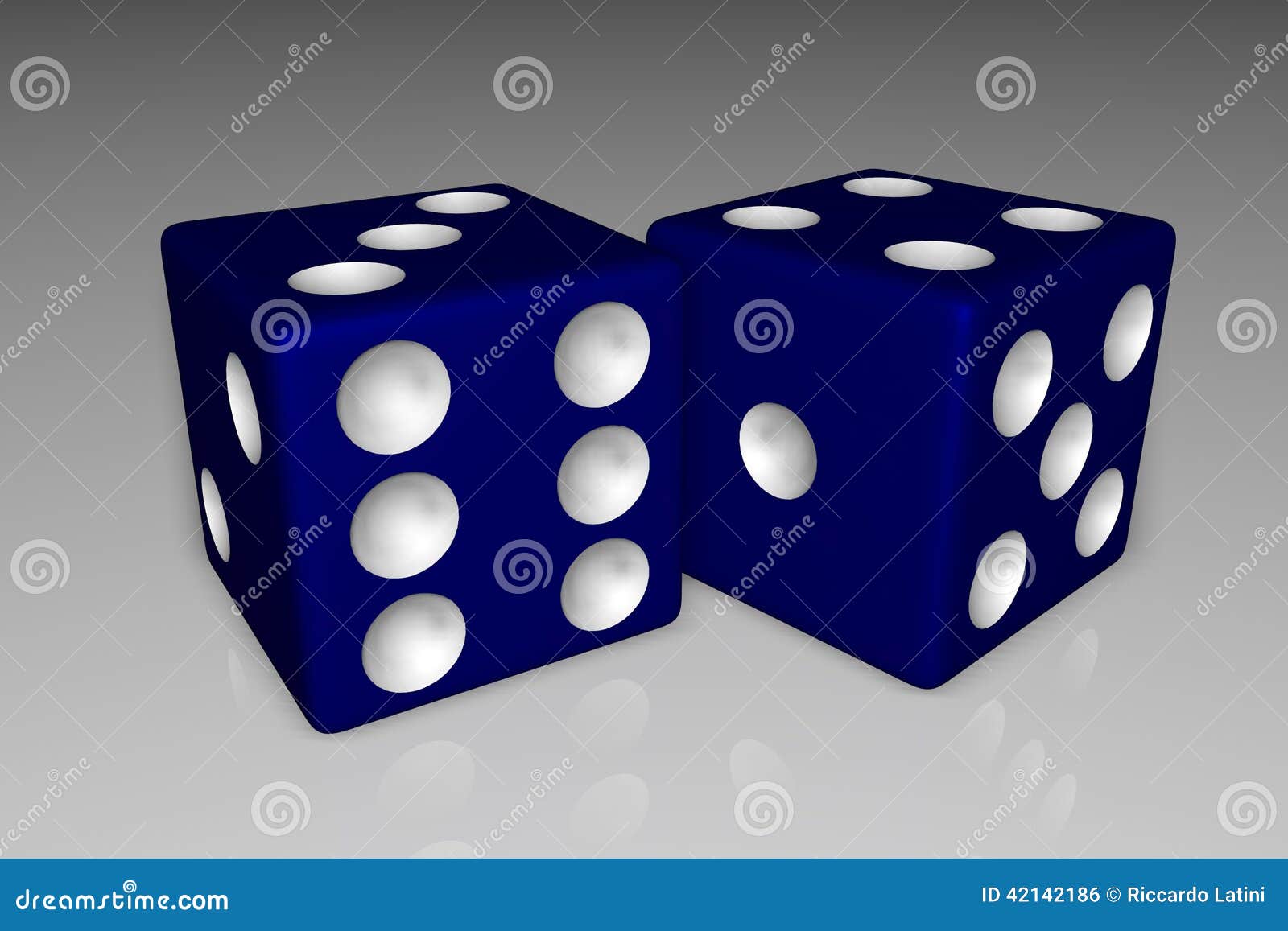 Blue dice stock illustration. Illustration of pair, game - 42142186