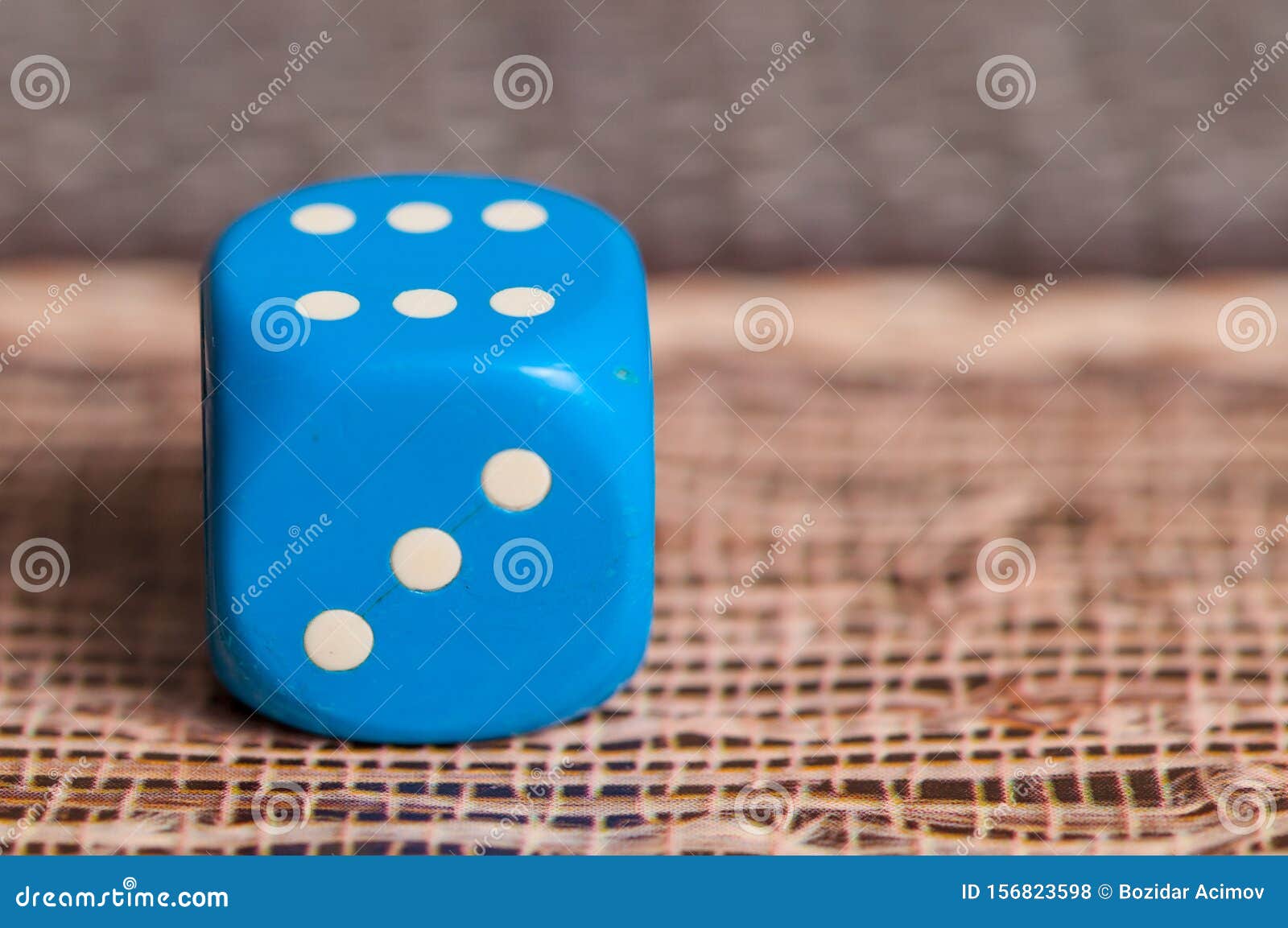 Blue Dice on Table.Social Game Stock Photo - Image of table, jackpot ...