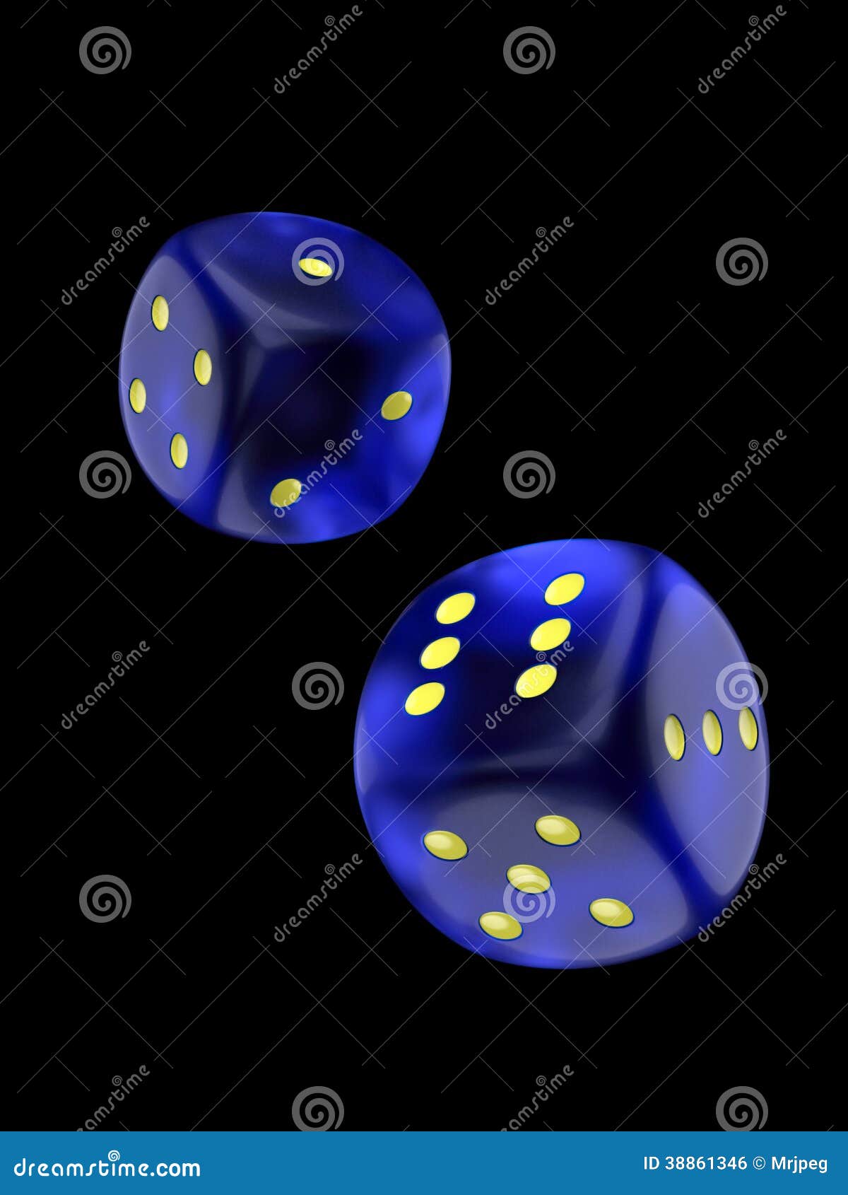 Blue Dice stock illustration. Illustration of gambling - 38861346